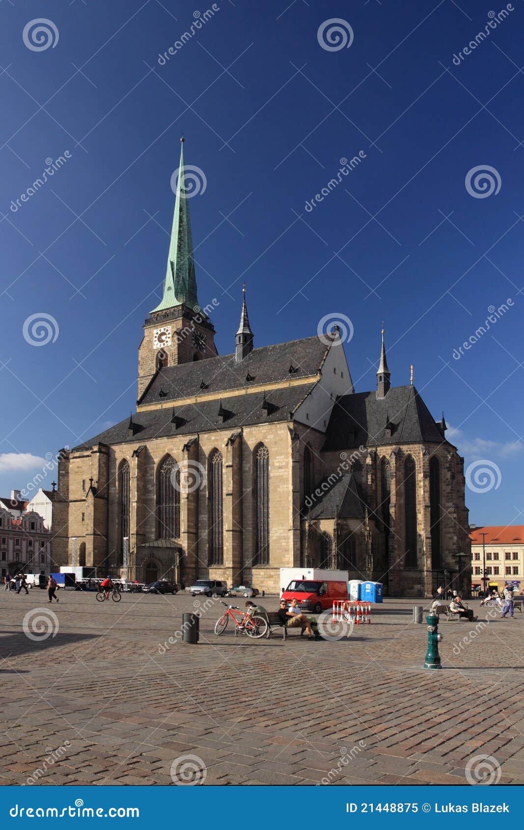 Pilsen - Cathedral of Saint Bartholomew Editorial Image - Image of ...