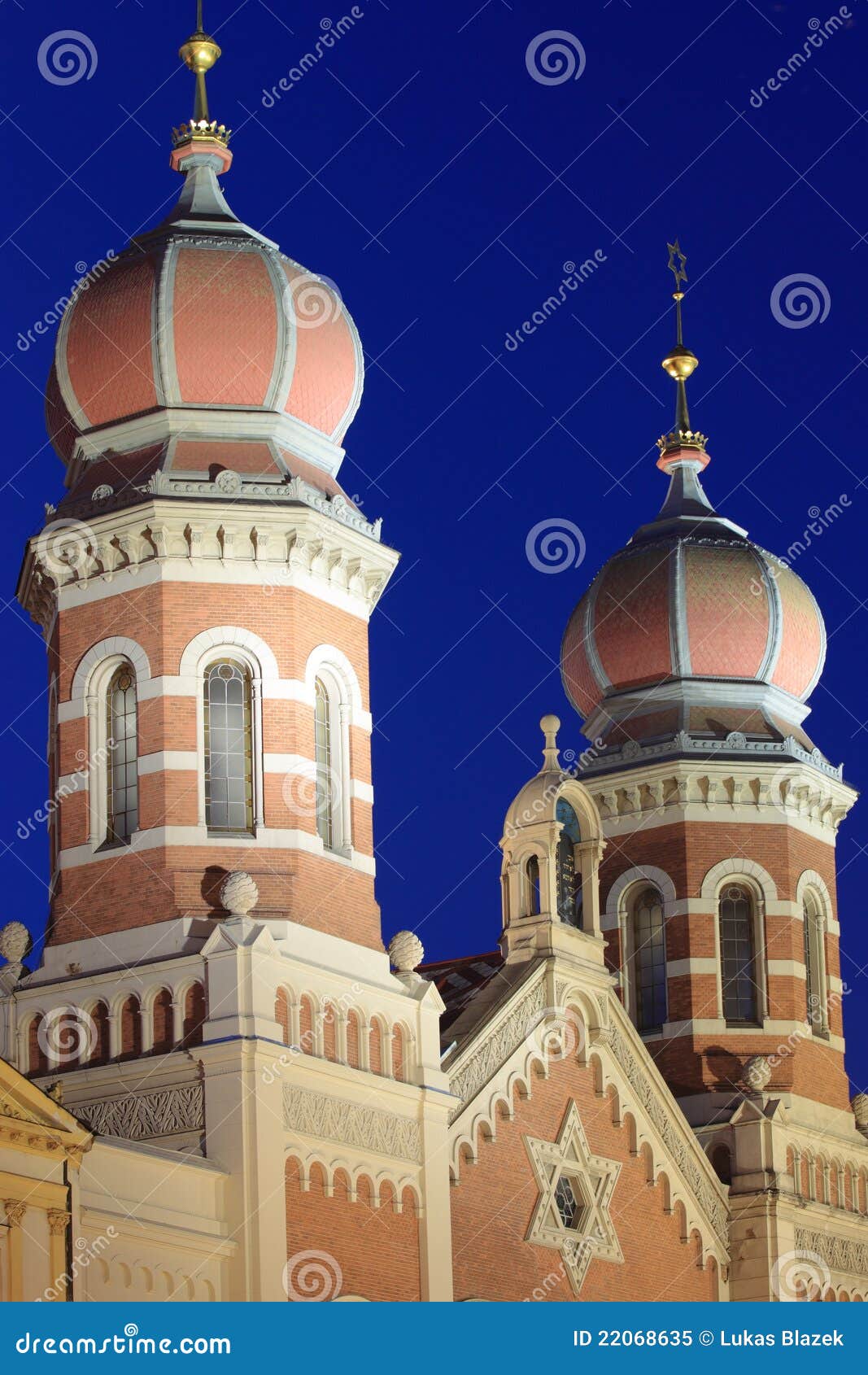 Pilsen - Great synagogue stock image. Image of granite - 22068635