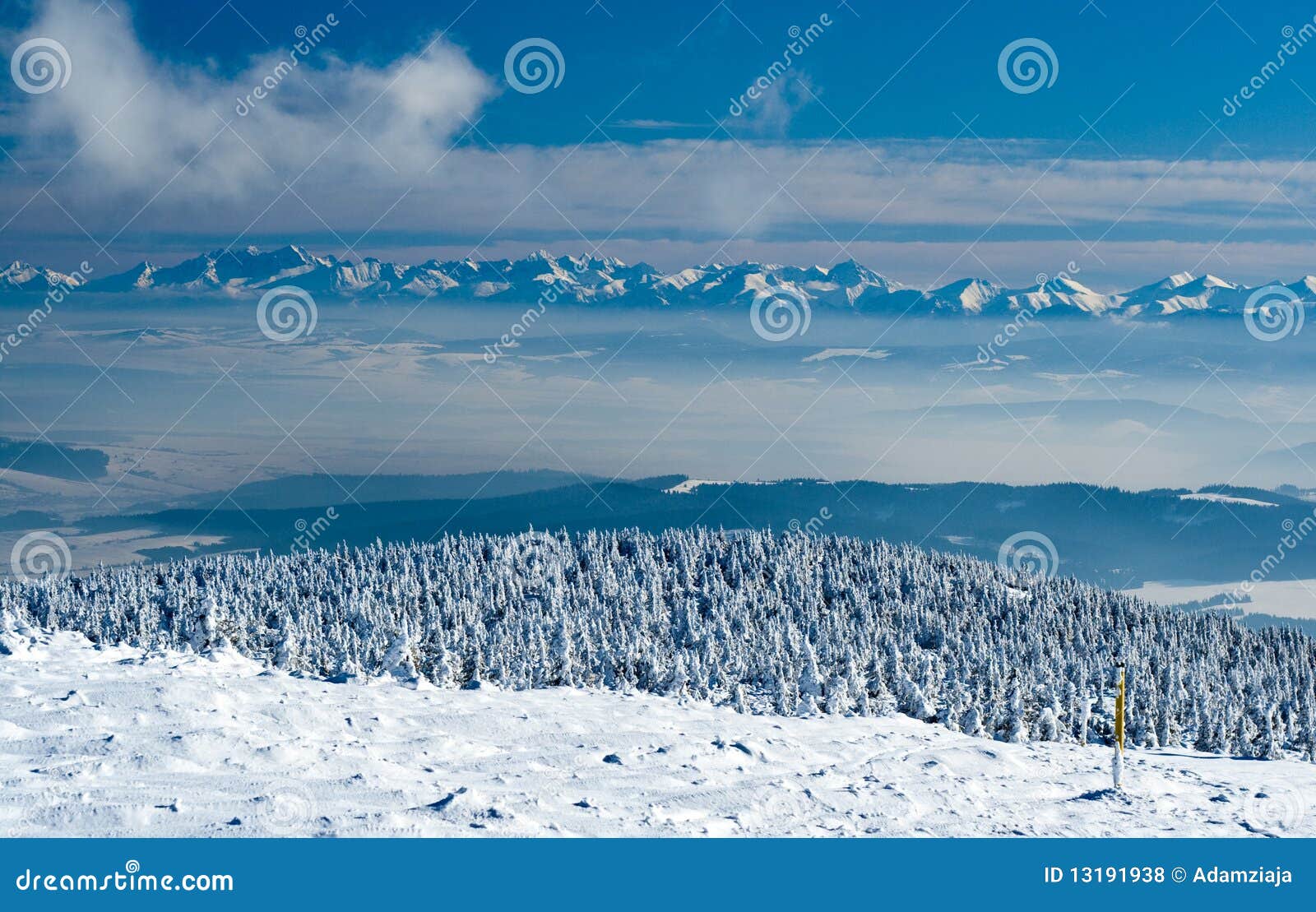 Pilsko, Polen stock foto. Image of polen, winter, hemel - 13191938