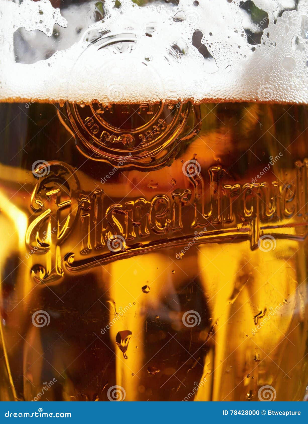 Pilsner Urquell editorial image. Image of glass, prague - 78428000