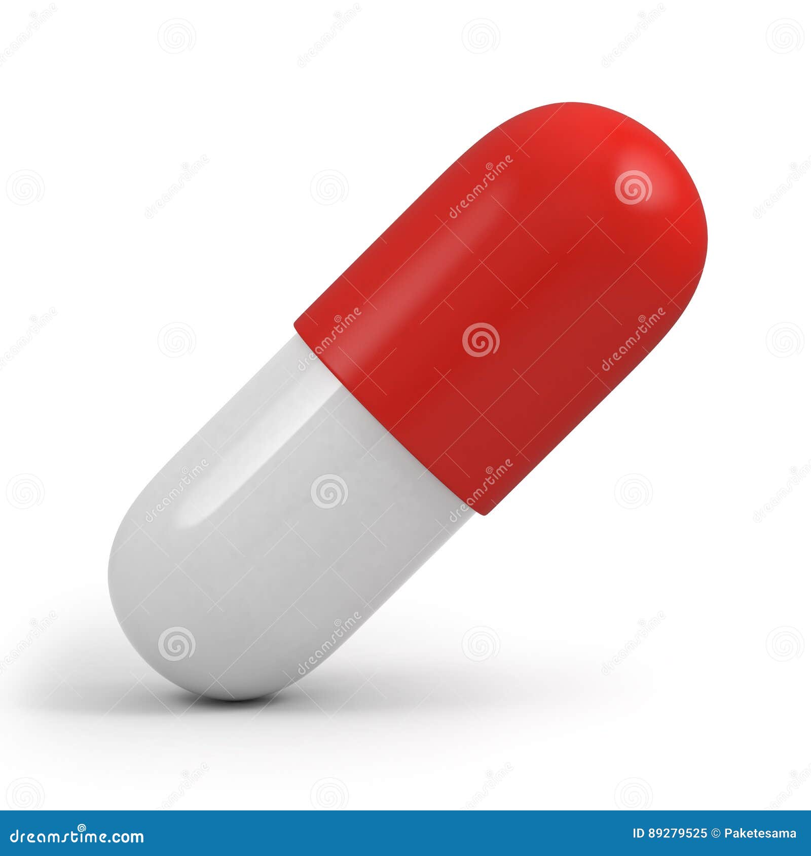 Pilule blanche et rouge illustration stock. Illustration du sain - 89279525