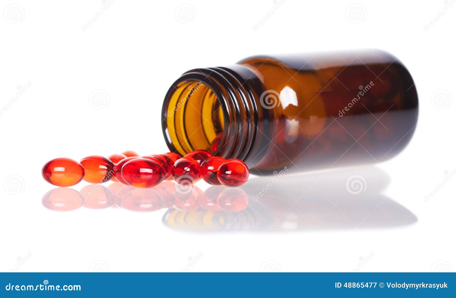 Pilules Rouges Une Bouteille De Pilule Image stock - Image du pharmacie ...