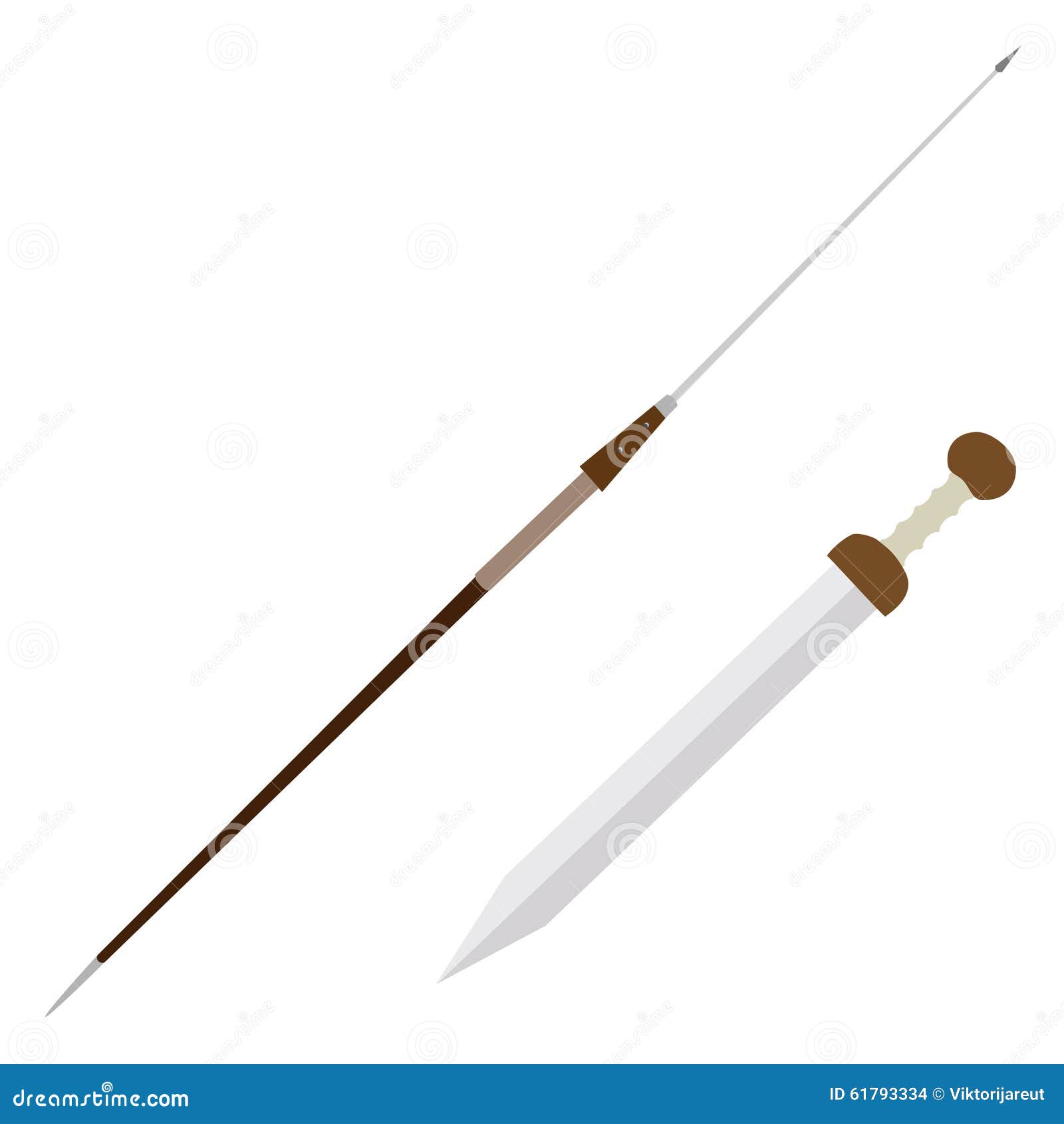 Pilum And Gladius Weapon Stock Illustration Image 61793334