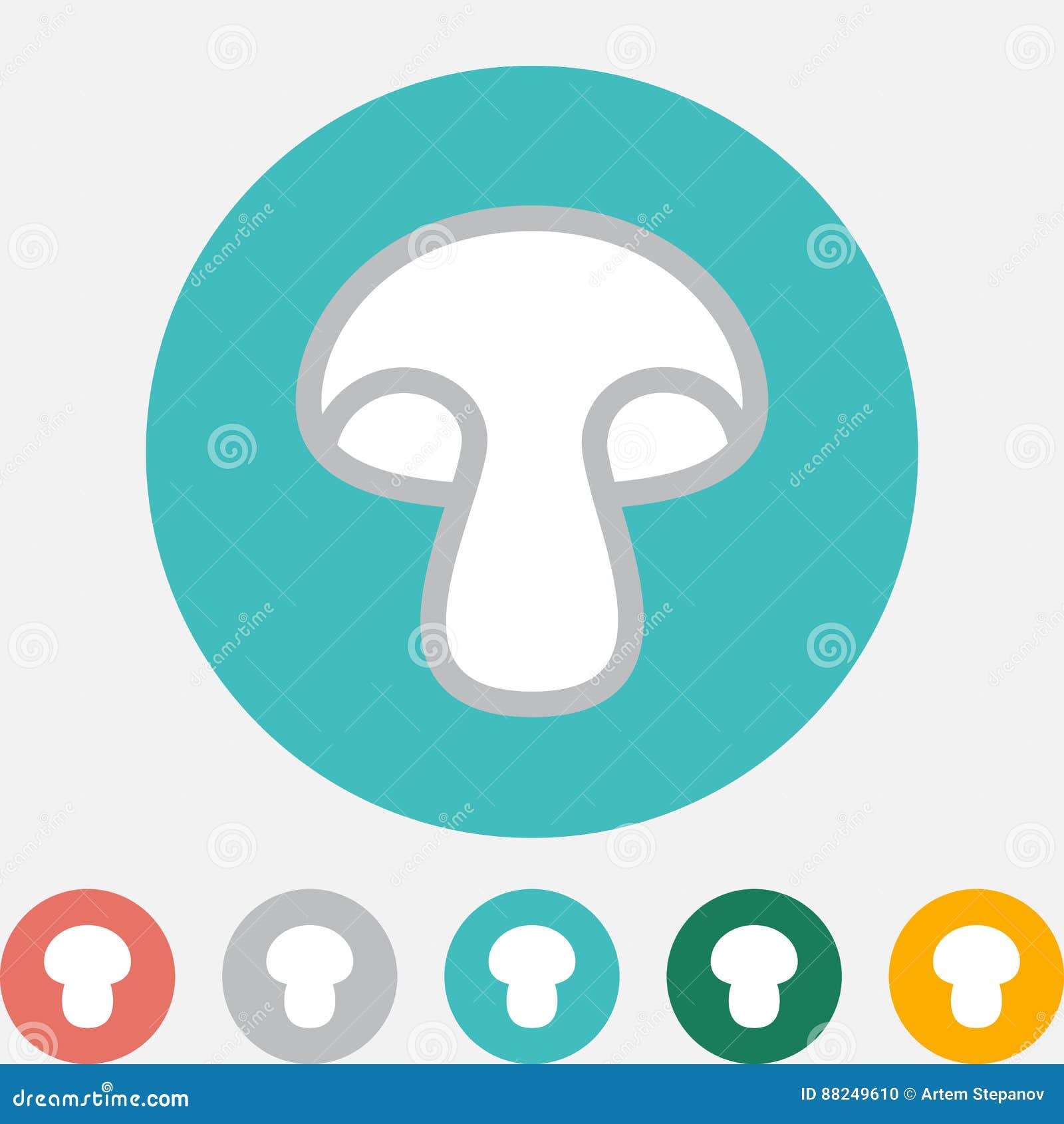 Pilz-Ikone Oder Logo Isolated Vektor Abbildung - Illustration von ...