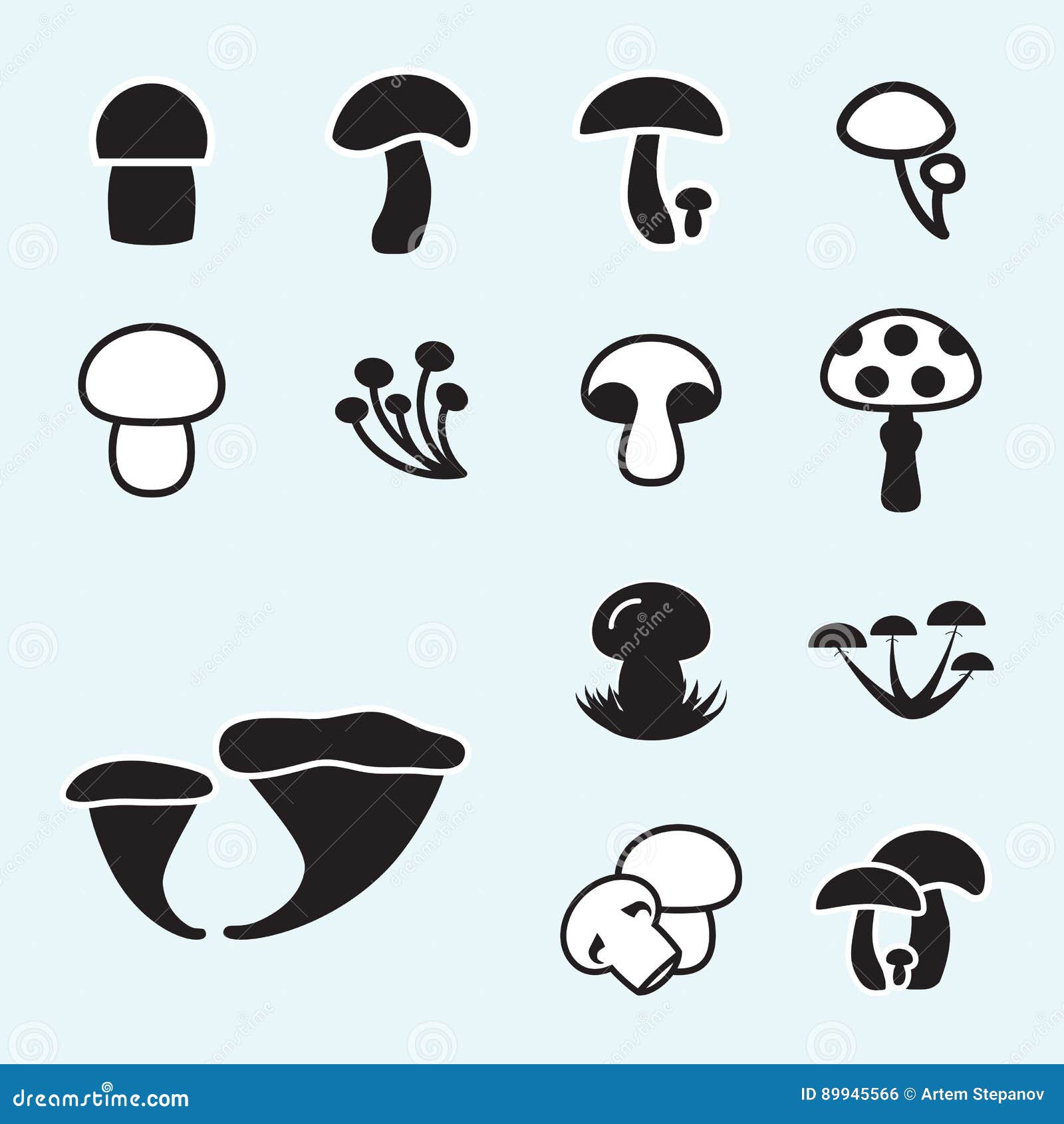 Pilz-Ikone Oder Logo Isolated Vektor Abbildung - Illustration von ...