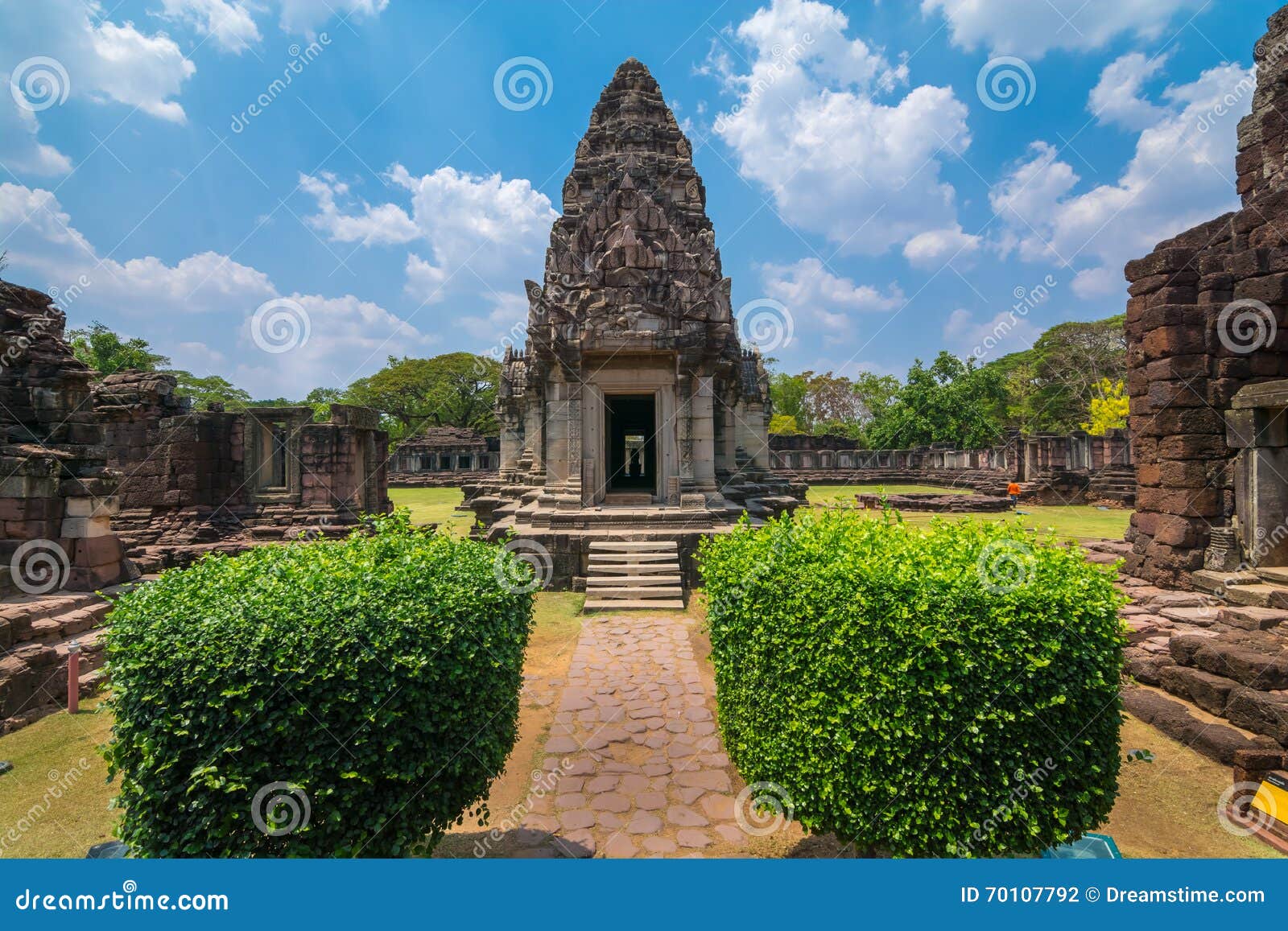 Pimai Castle, Historical Park and Ancient Castle in Thailand. Stock ...