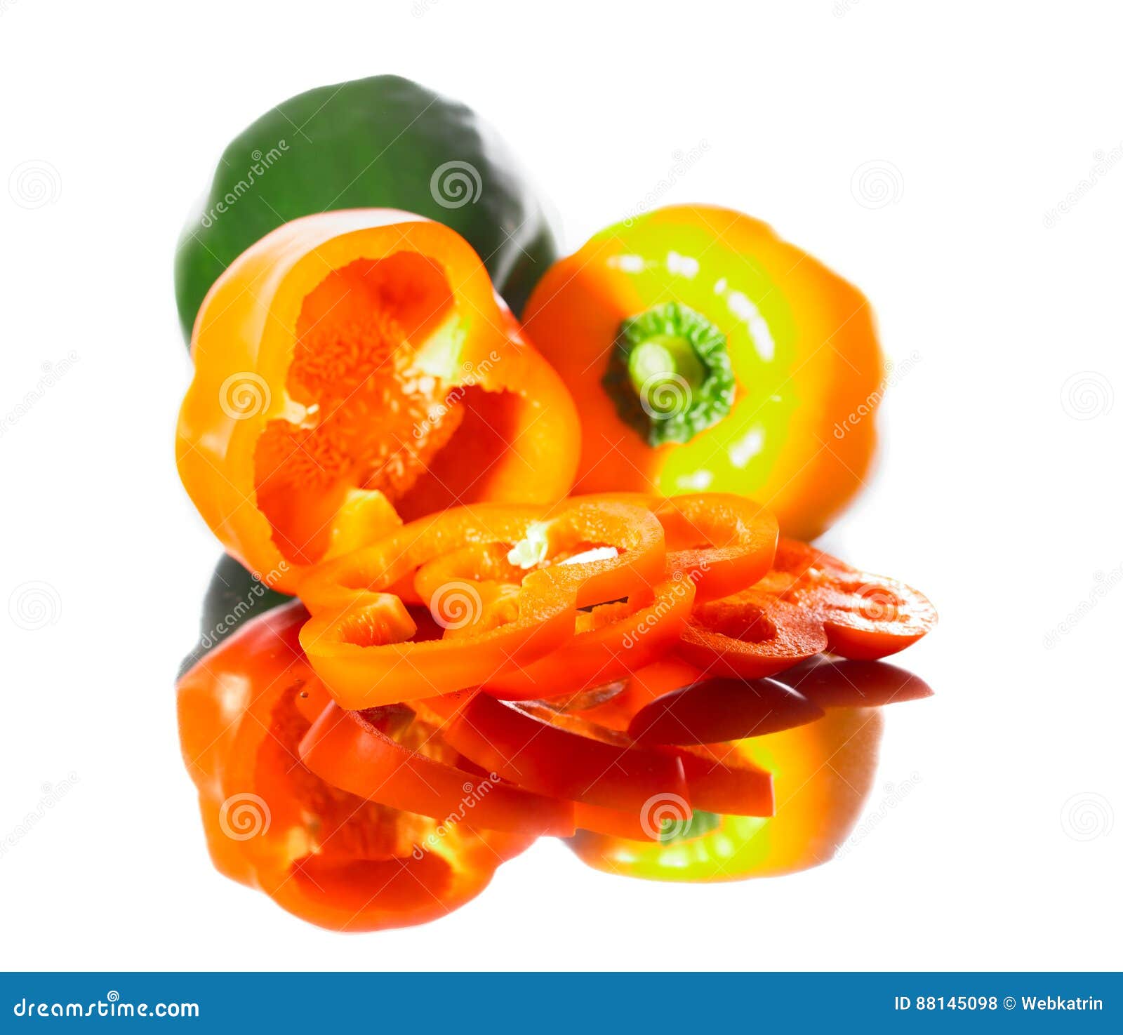 Pimenta Doce Em Um Fundo Branco Foto de Stock - Imagem de orgânico ...