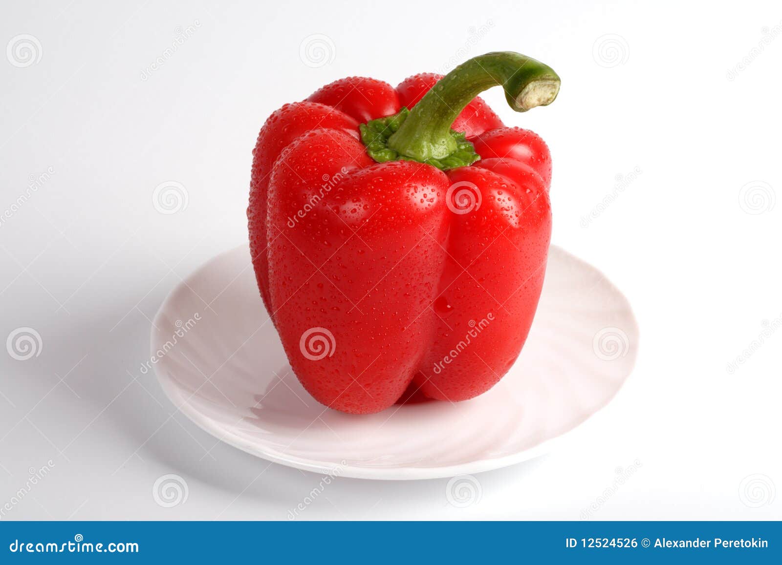 Pimenta Doce Vermelha Em Uma Placa Branca. Foto de Stock - Imagem de ...