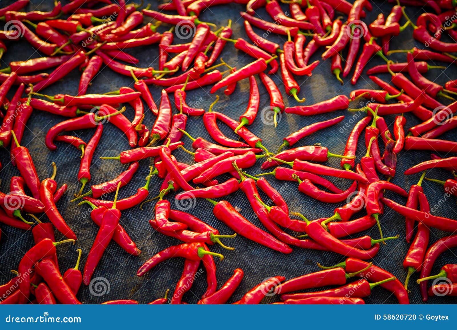Piments rouges photo stock. Image du poivron, cuillère - 58620720