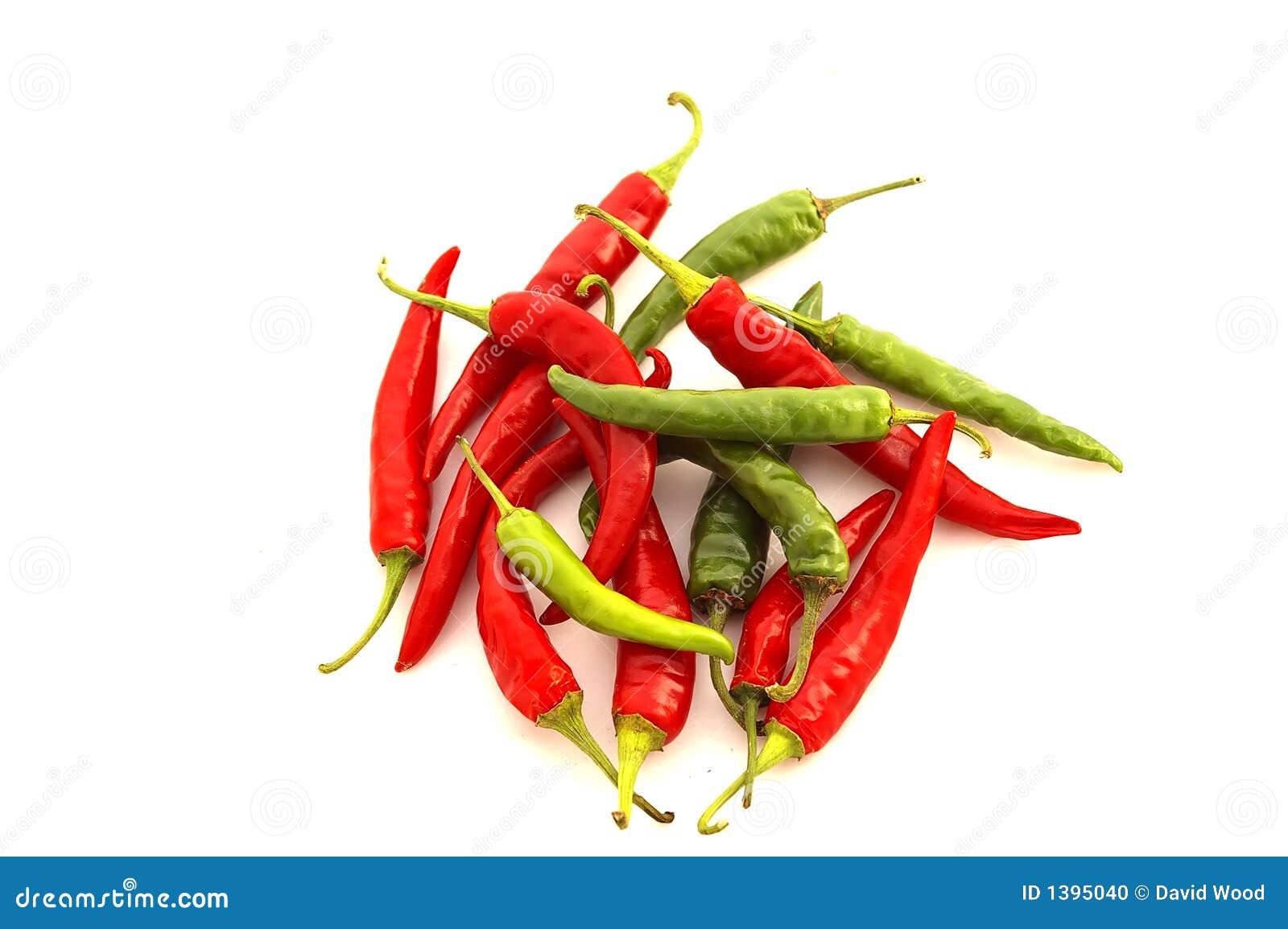 Chili Peppers Rojo Y Verde Imagen. Imagen: 1395040