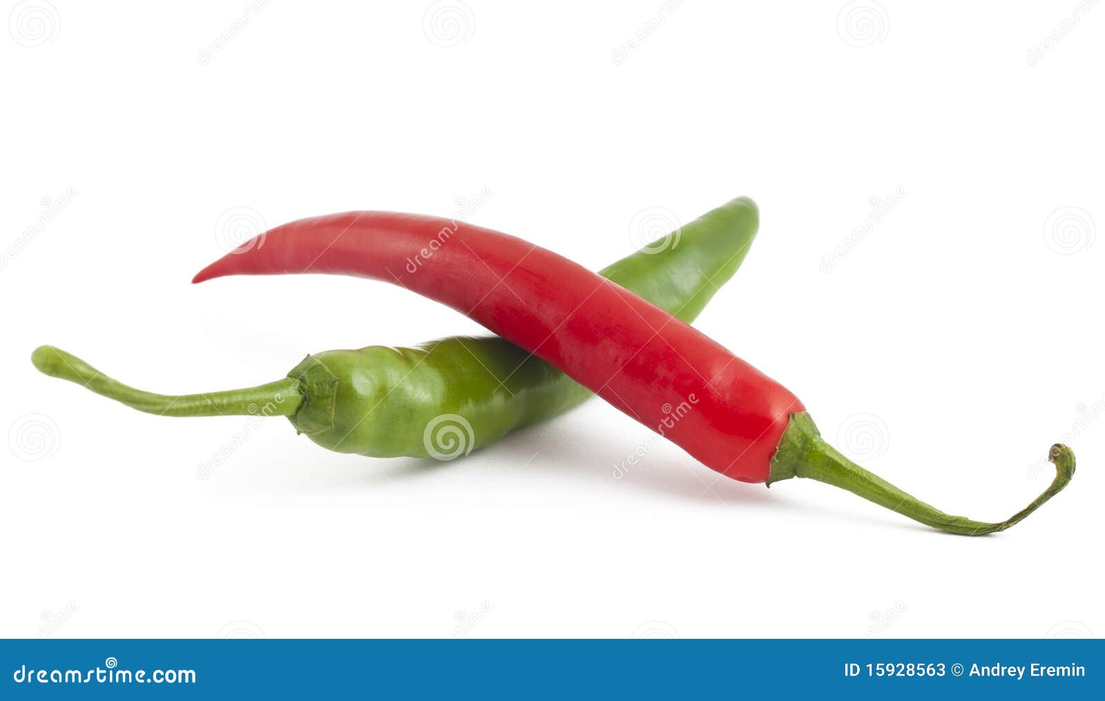 Pimientas De Chile Rojas Y Verdes En Blanco Imagen de archivo - Imagen ...