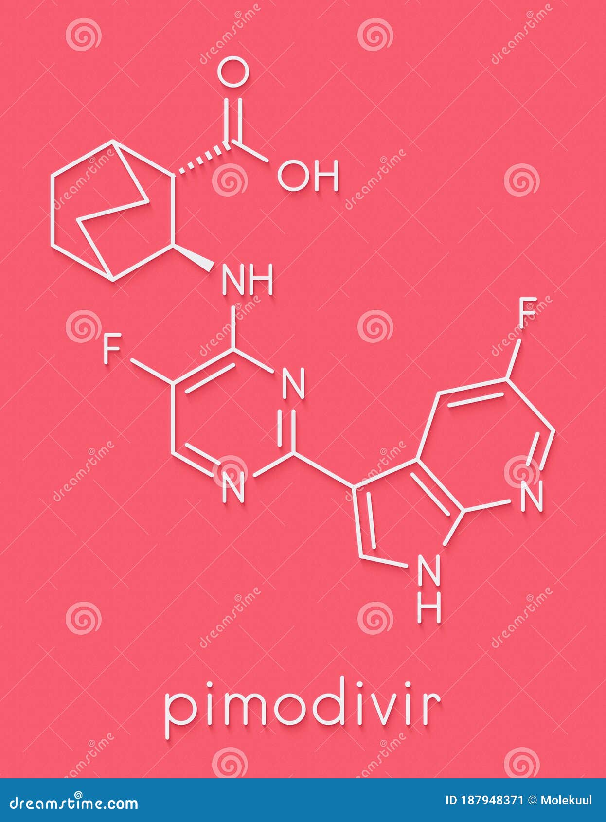 Pimodivir Influenza Drug Molecule. Skeletal Formula. Stock Illustration ...