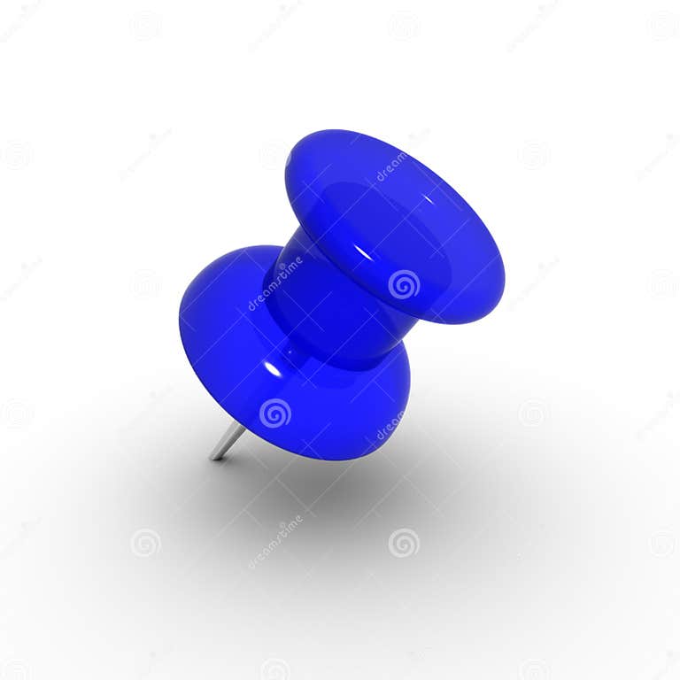 Pin azul ilustração stock. Ilustração de elemento, isolado - 52044420