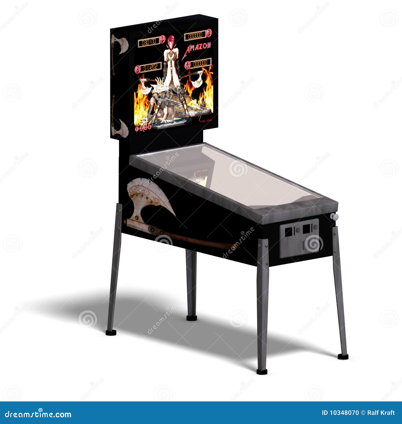 Pin-ball machine stock illustration. Illustration of generated - 10348070