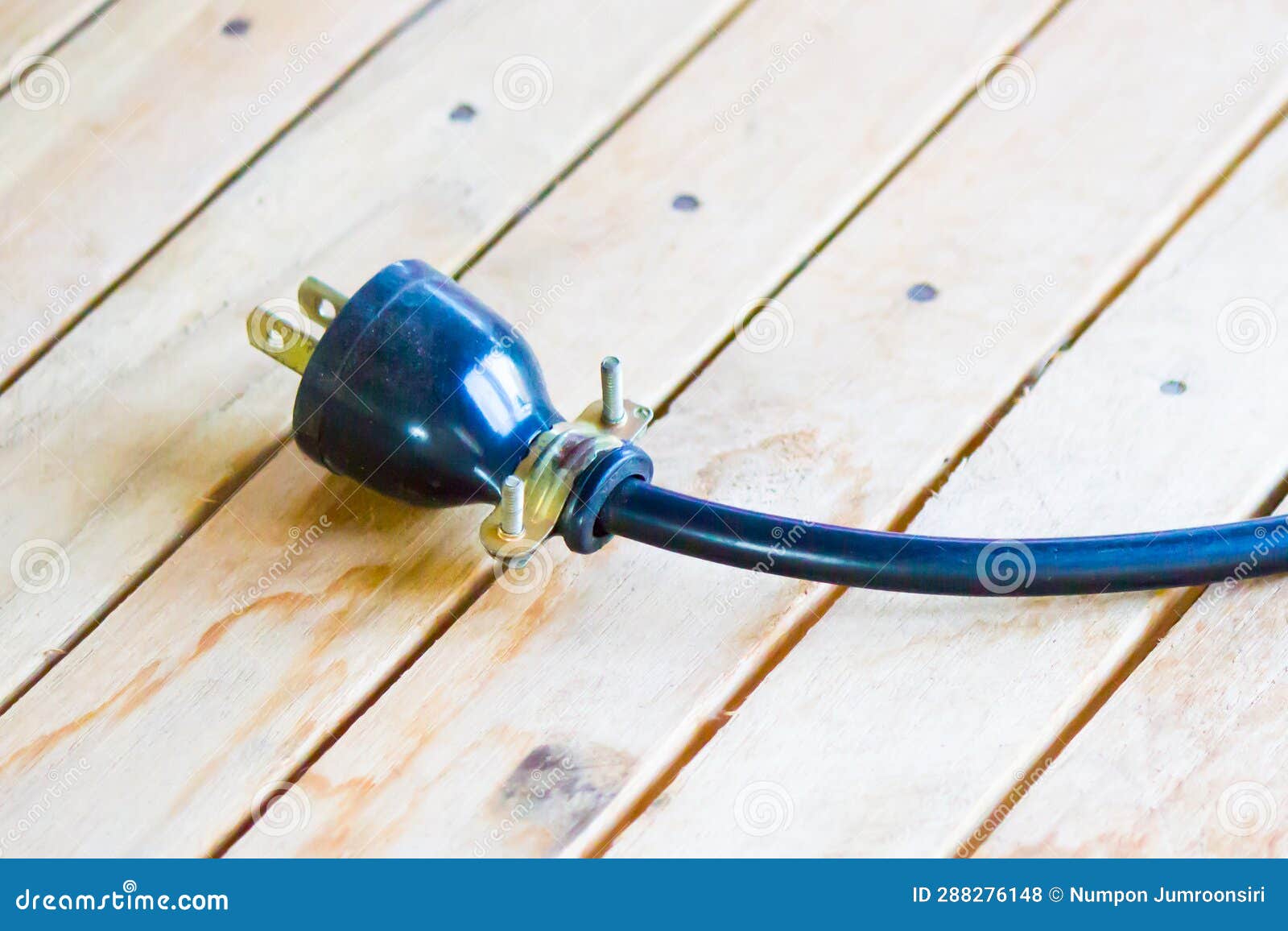 2 Pin Black Male Power Plug Stock Photo - Image of electrical, volt ...