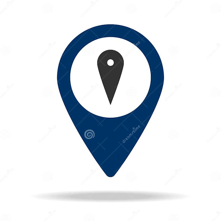 Pin in Blue Map Pin Icon. Element of Map Point for Mobile Concept and ...