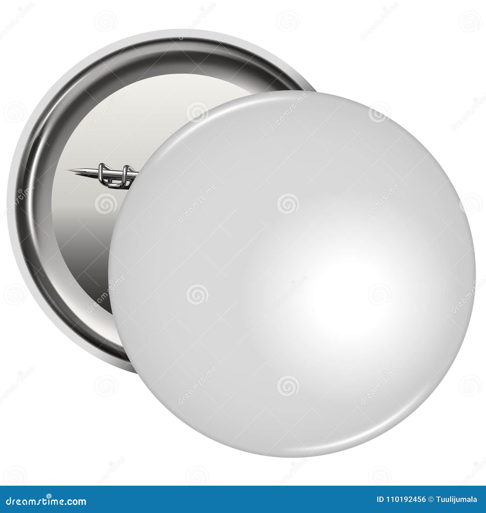 Pin Button Badge En Blanco Blanco Ilustración del Vector - Ilustración ...