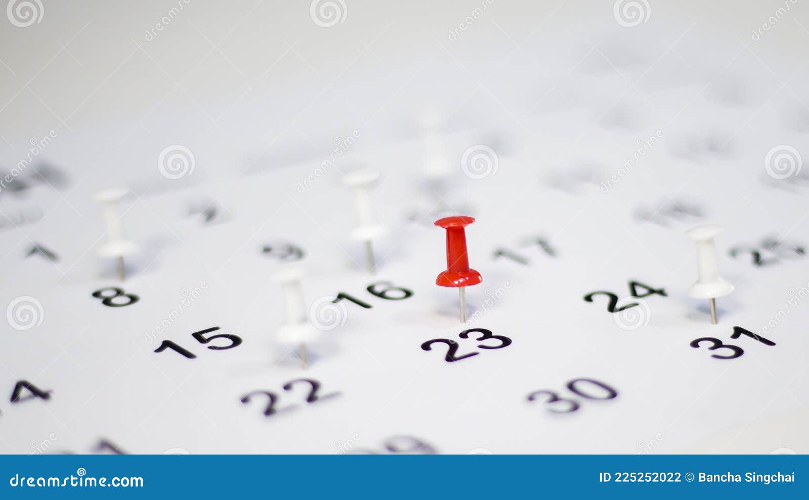 The Pin on the Calendar Indicates the Schedule, Planning Concept. Stock ...