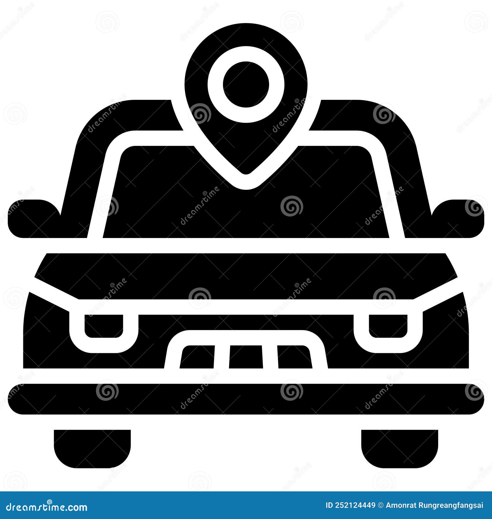 Pin with Car Icon, Location Map and Navigation Vector Stock Vector ...