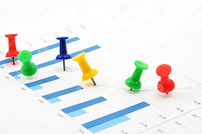 Pin and chart stock photo. Image of economy, business - 13623850