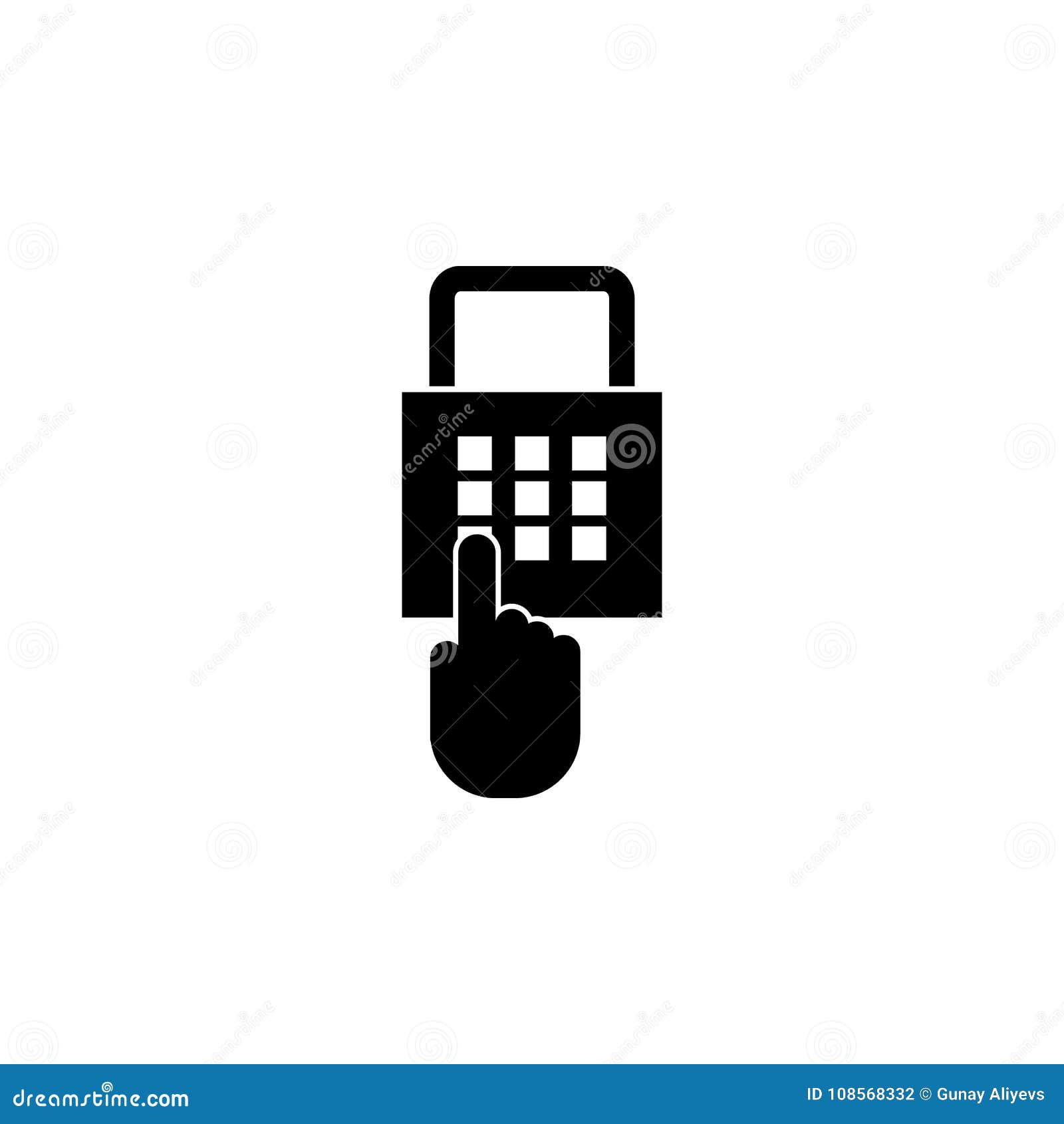 The Pin Code Icon. Password and Unlock, Access, Identification, Unlock ...