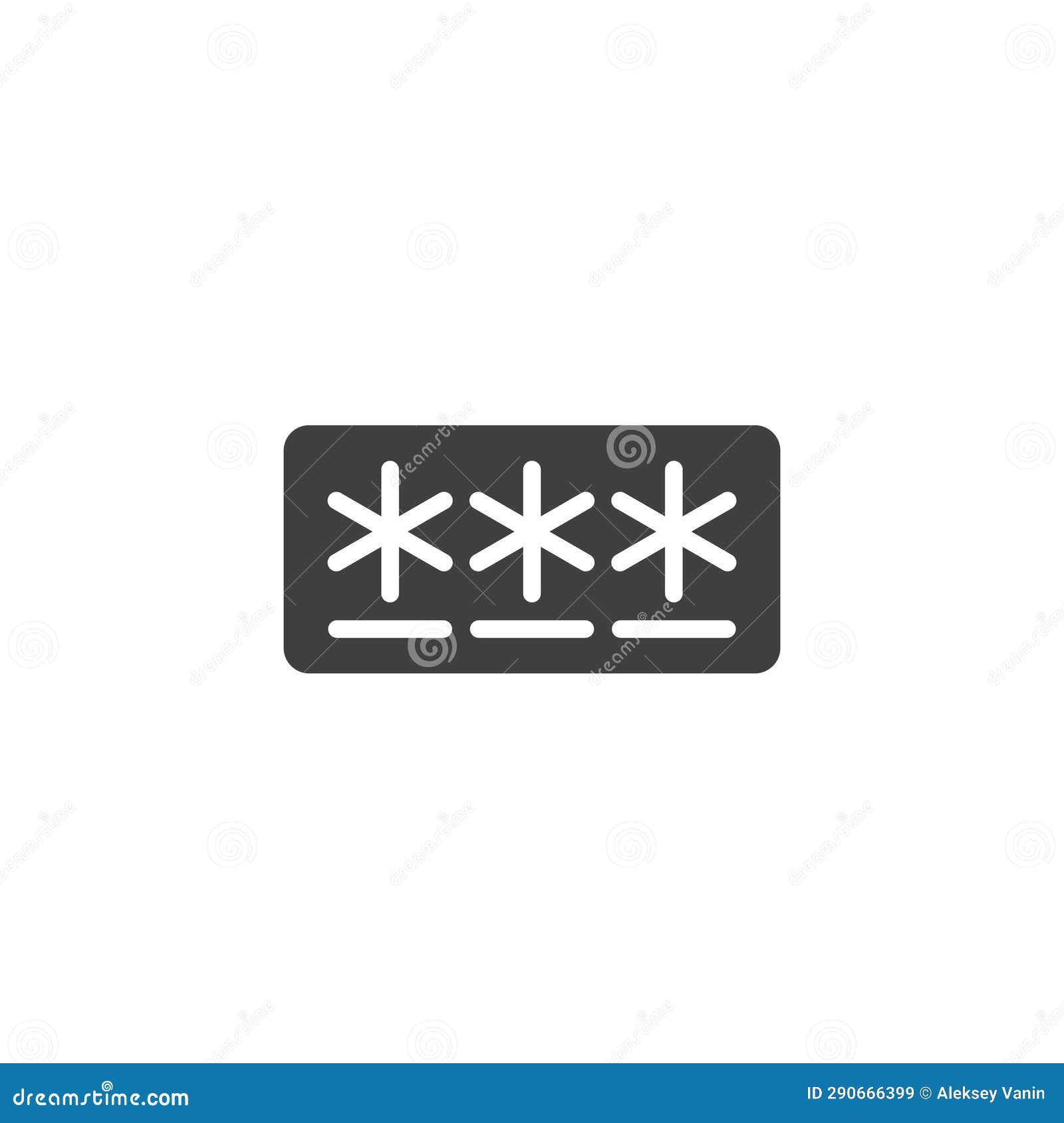 Pin code vector icon stock vector. Illustration of cyber - 290666399