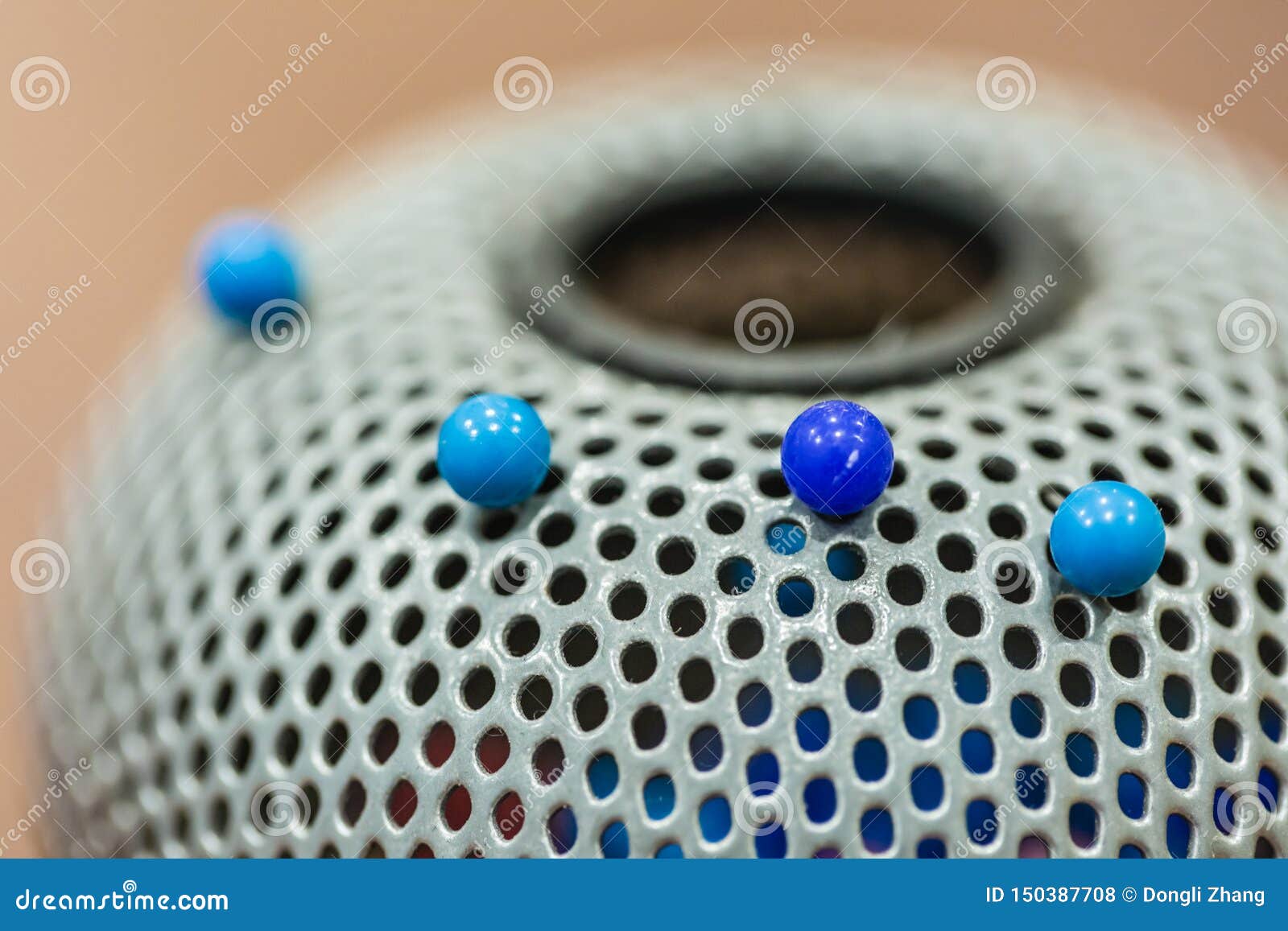 Pin Collection Box with Blue Pins on Office Table Closeup Stock Photo ...