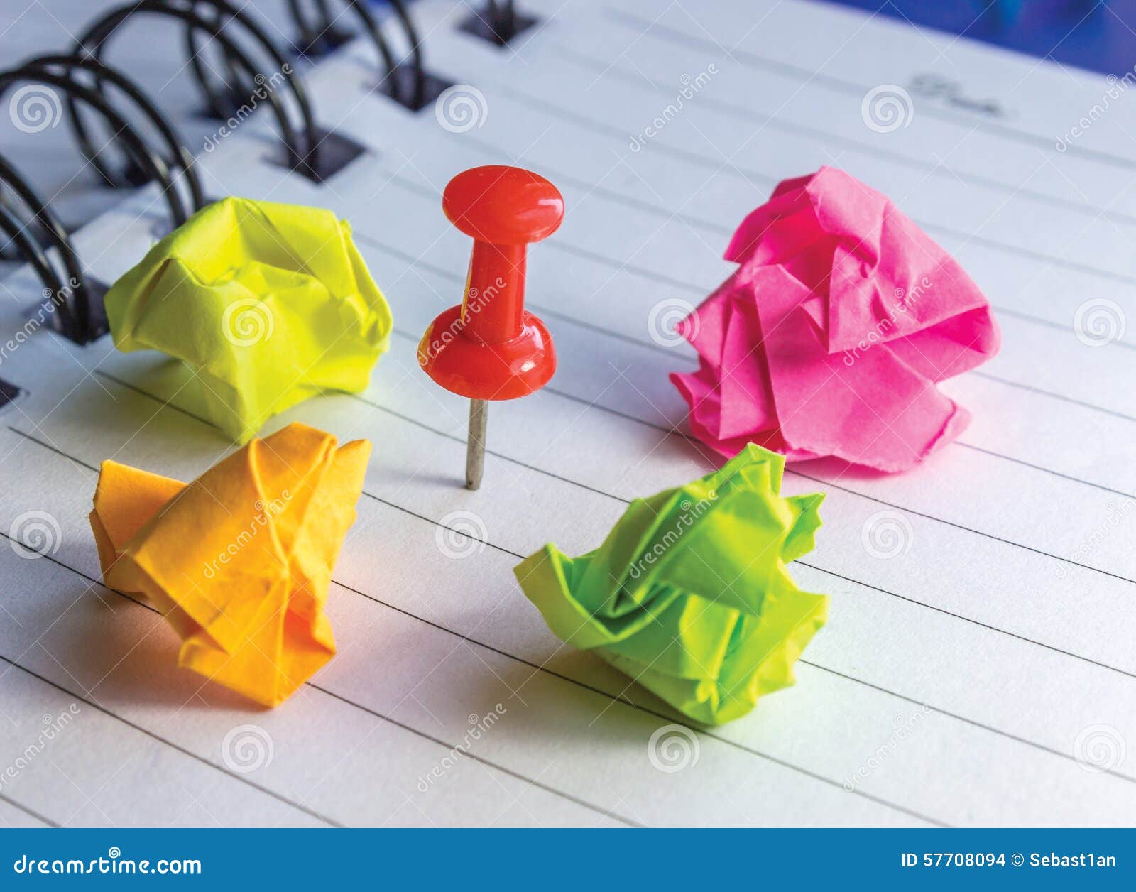 Pin and Color papper stock photo. Image of paper, label - 57708094