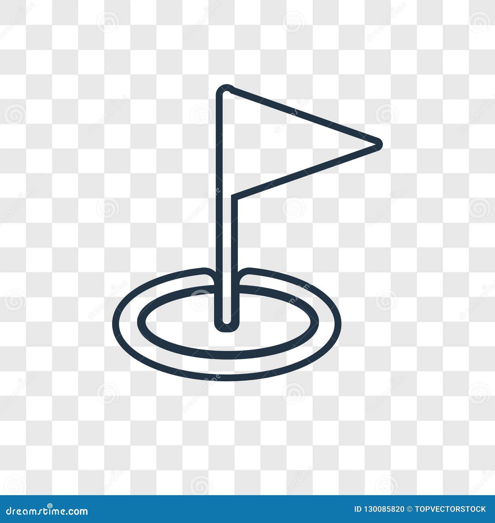 Pin Concept Vector Linear Icon Isolated on Transparent Background, Pin ...