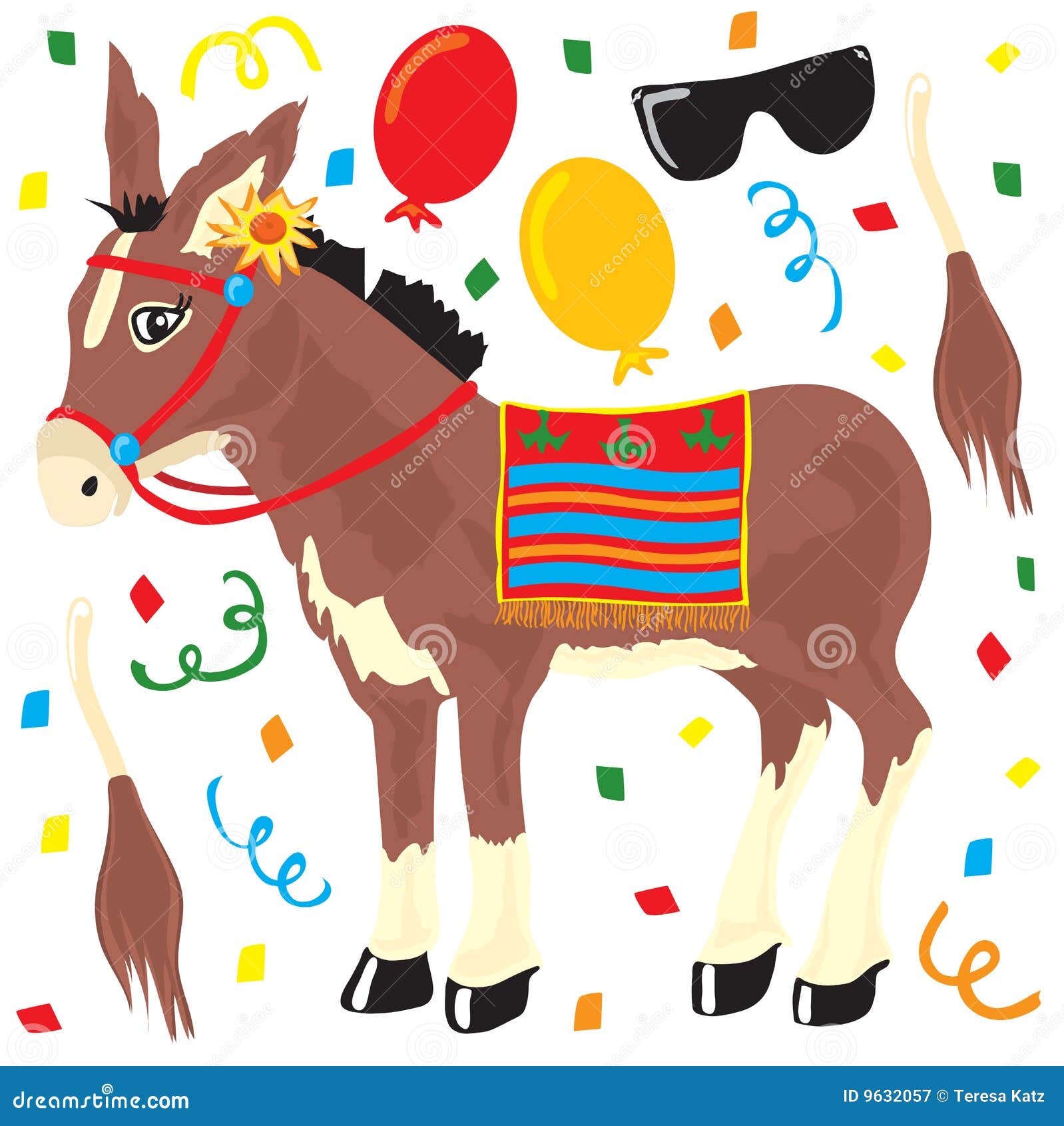 Pin Das Heck Auf Den Esel-Partyelementen Stock Abbildung - Illustration ...