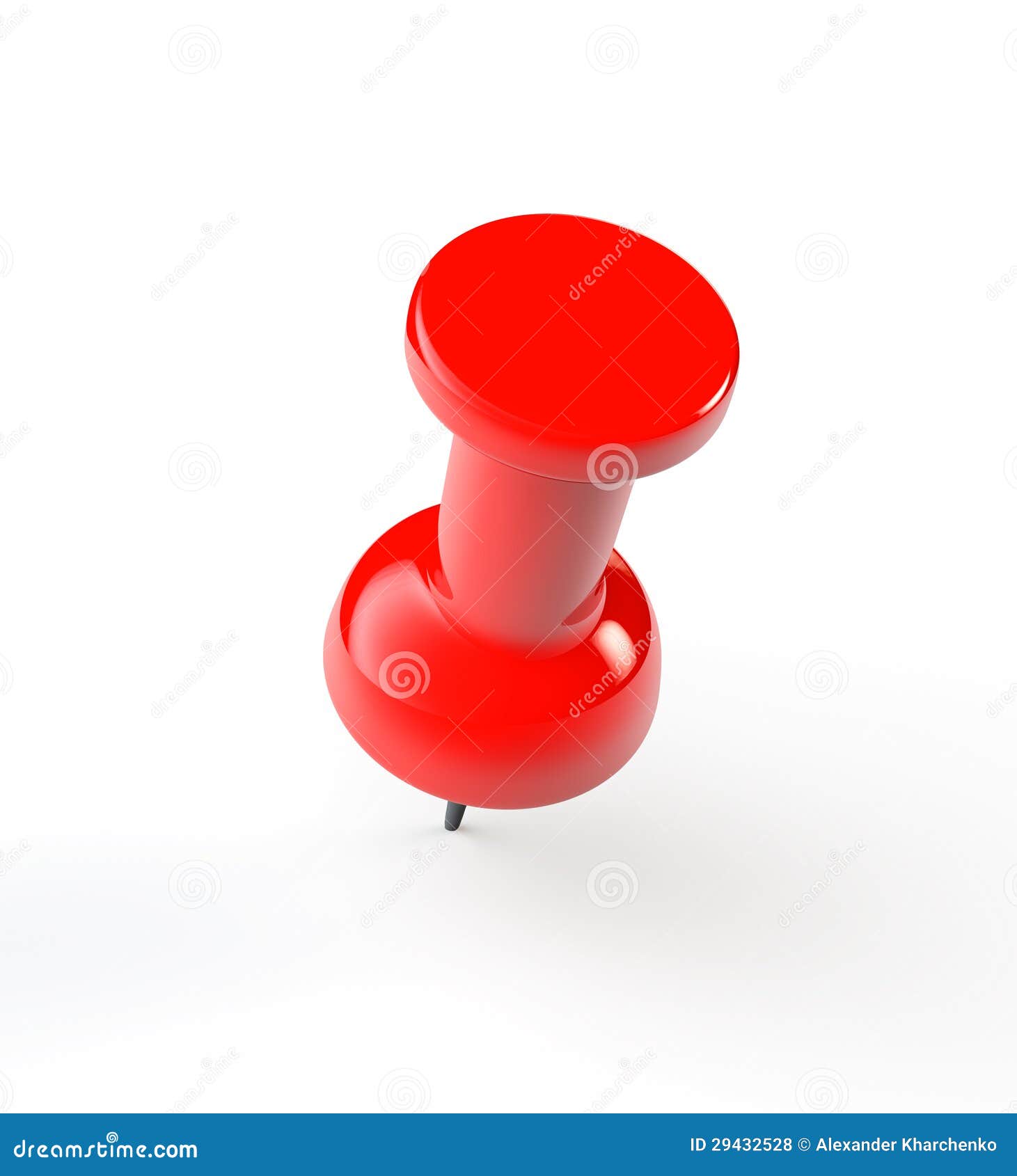 Pin De Papel Rojo Del Empuje Stock de ilustración - Ilustración de ...