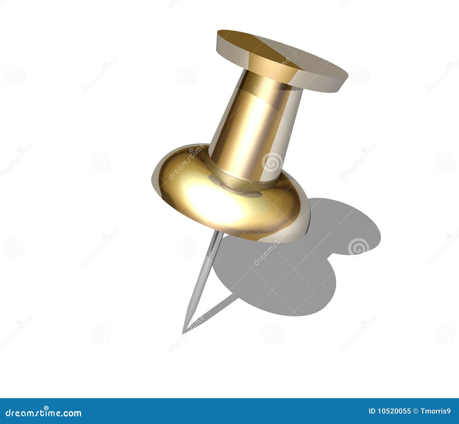 Pin dourado do impulso ilustração stock. Ilustração de pino - 10520055