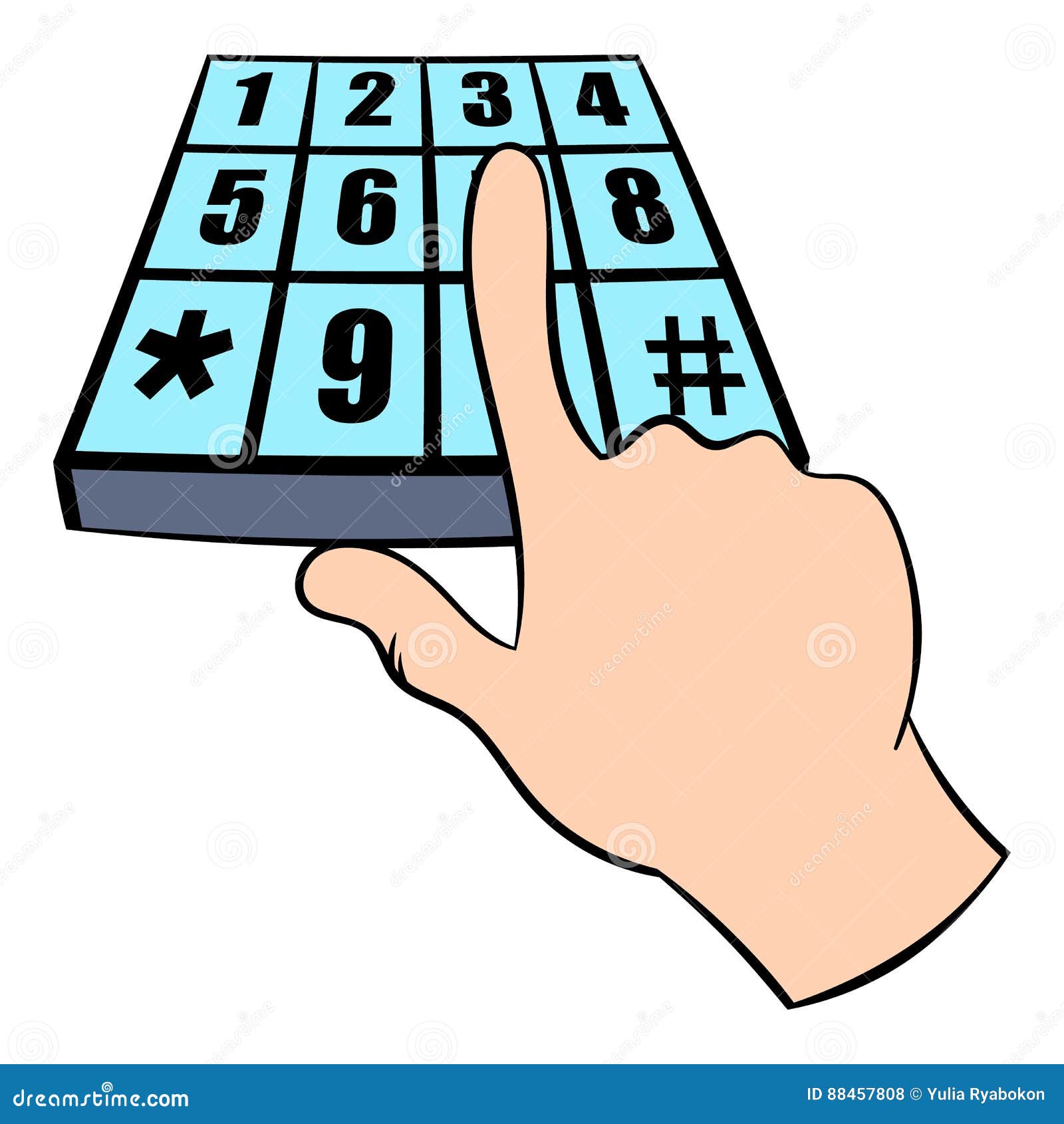 Pin entry icon cartoon stock vector. Illustration of bank - 88457808