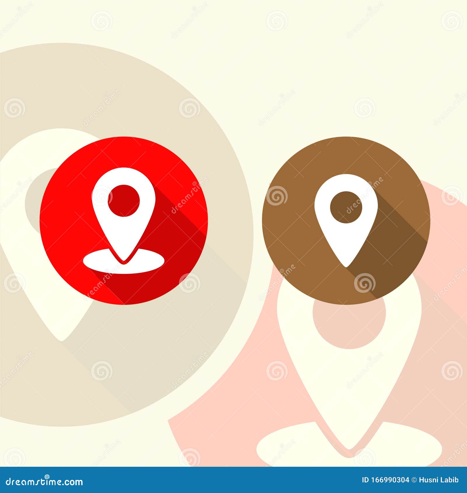 Pin flat icon stock vector. Illustration of electronic - 166990304