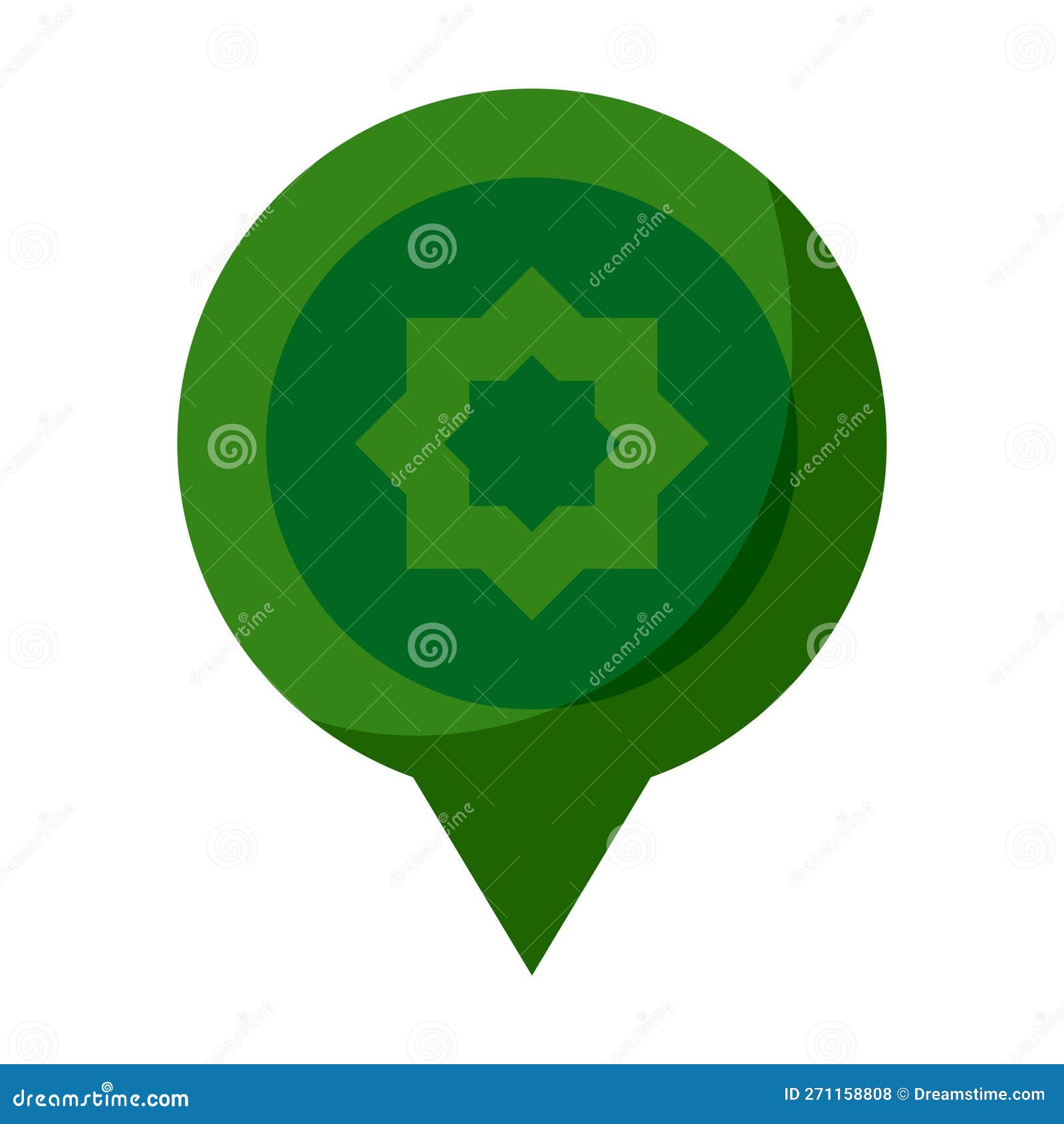 Pin in flat style isolated stock vector. Illustration of road - 271158808