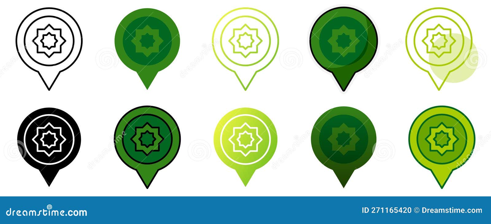 Pin in flat style isolated stock vector. Illustration of view - 271165420