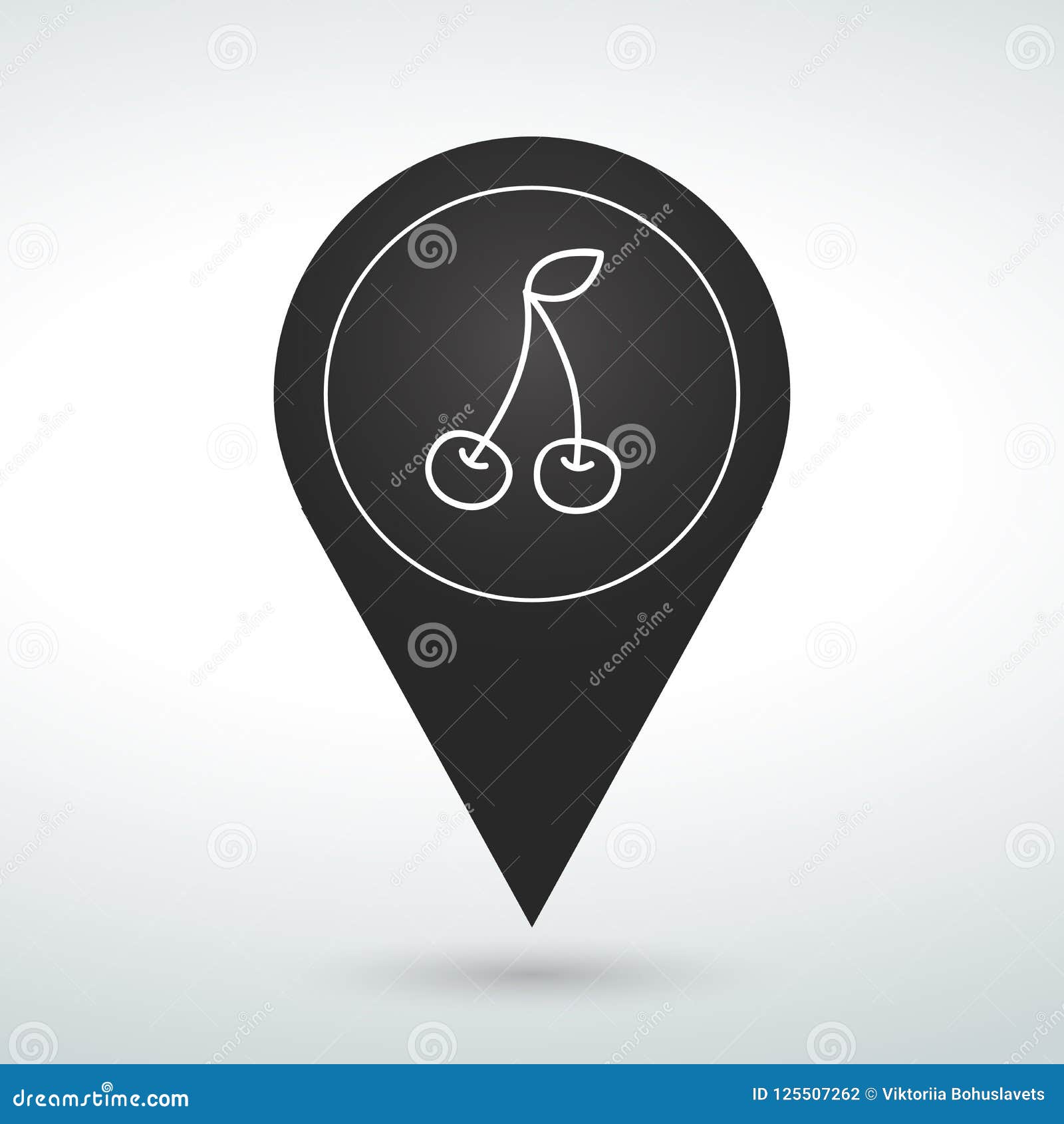 Pin Fruit Icon Isolated Vector on a White Backround Stock Illustration ...