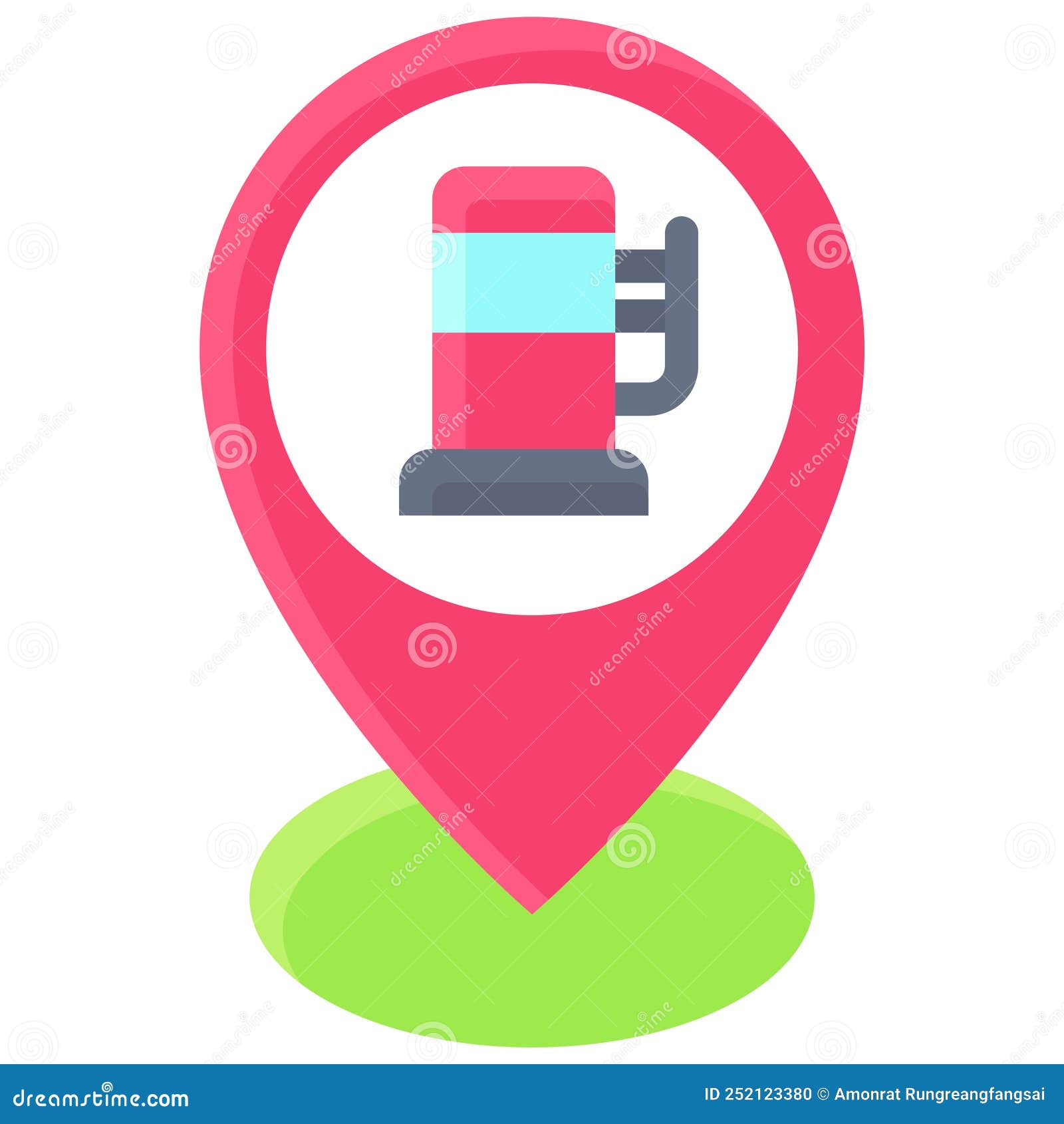 Pin with Gas Station Sign Icon, Location Map and Navigation Vector ...