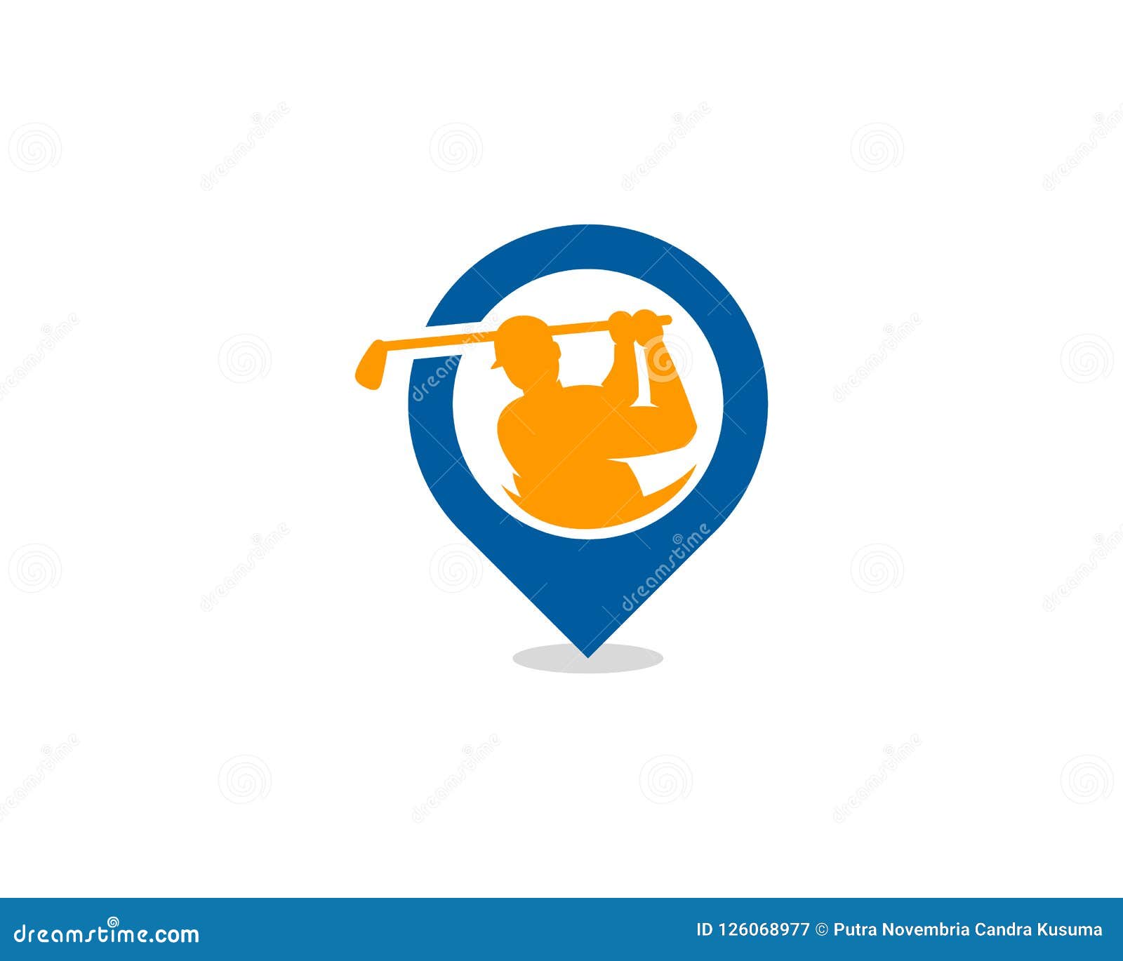 Pin Golf Logo Icon Design ilustración del vector. Ilustración de ...