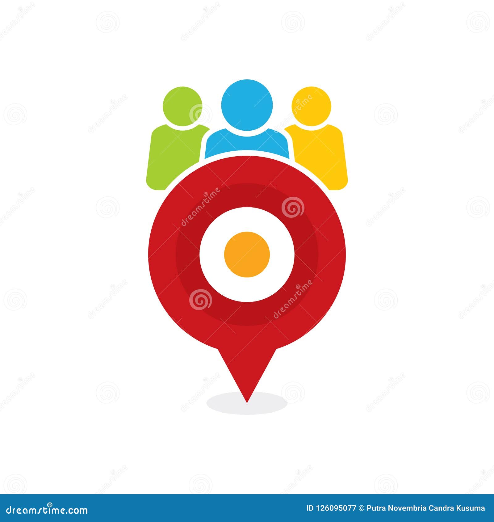 Pin Group Logo Icon Design ilustración del vector. Ilustración de situe ...