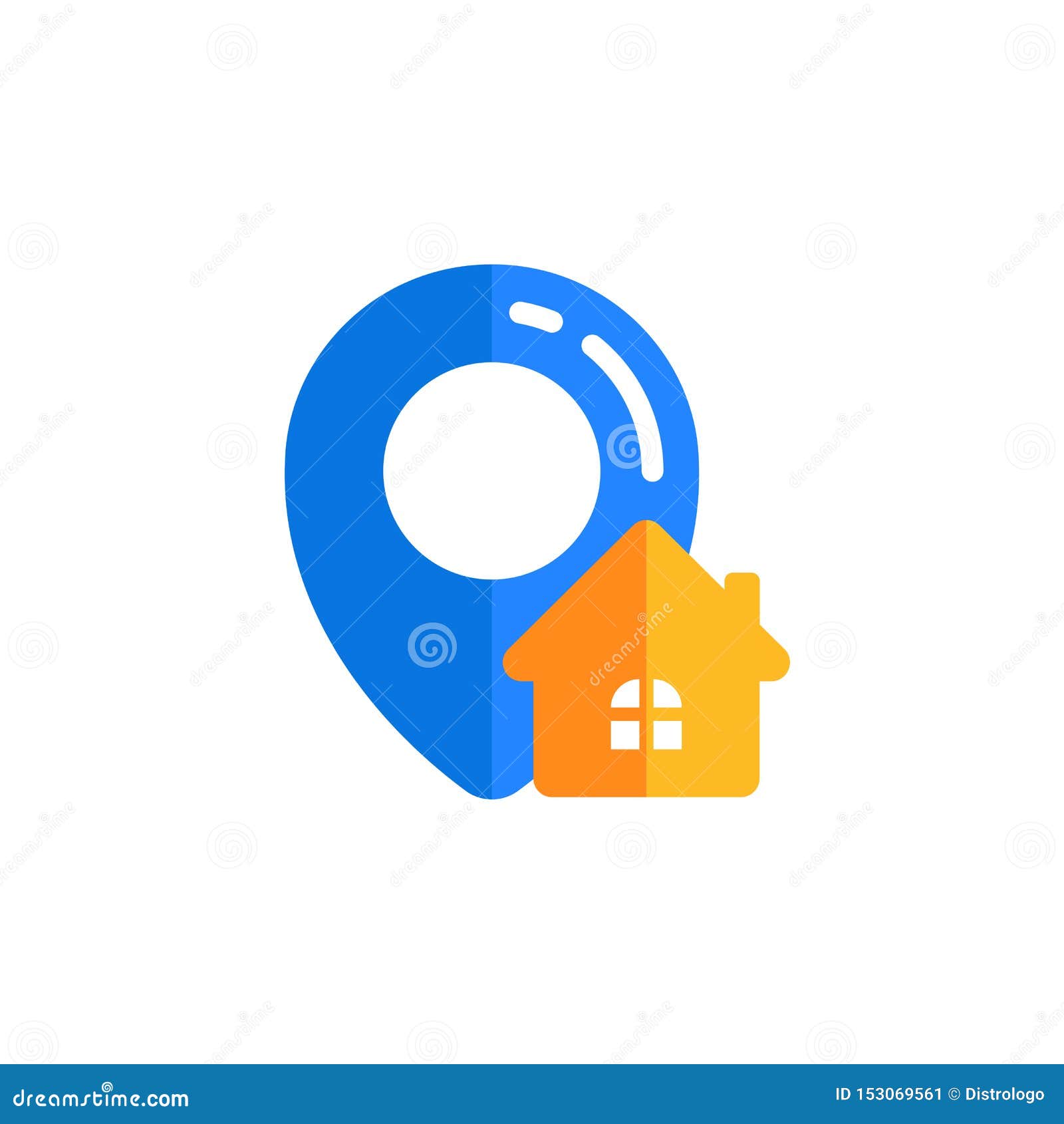 Pin Home Location Icon Vector Design. Pin Map Sign Symbol Design Stock ...