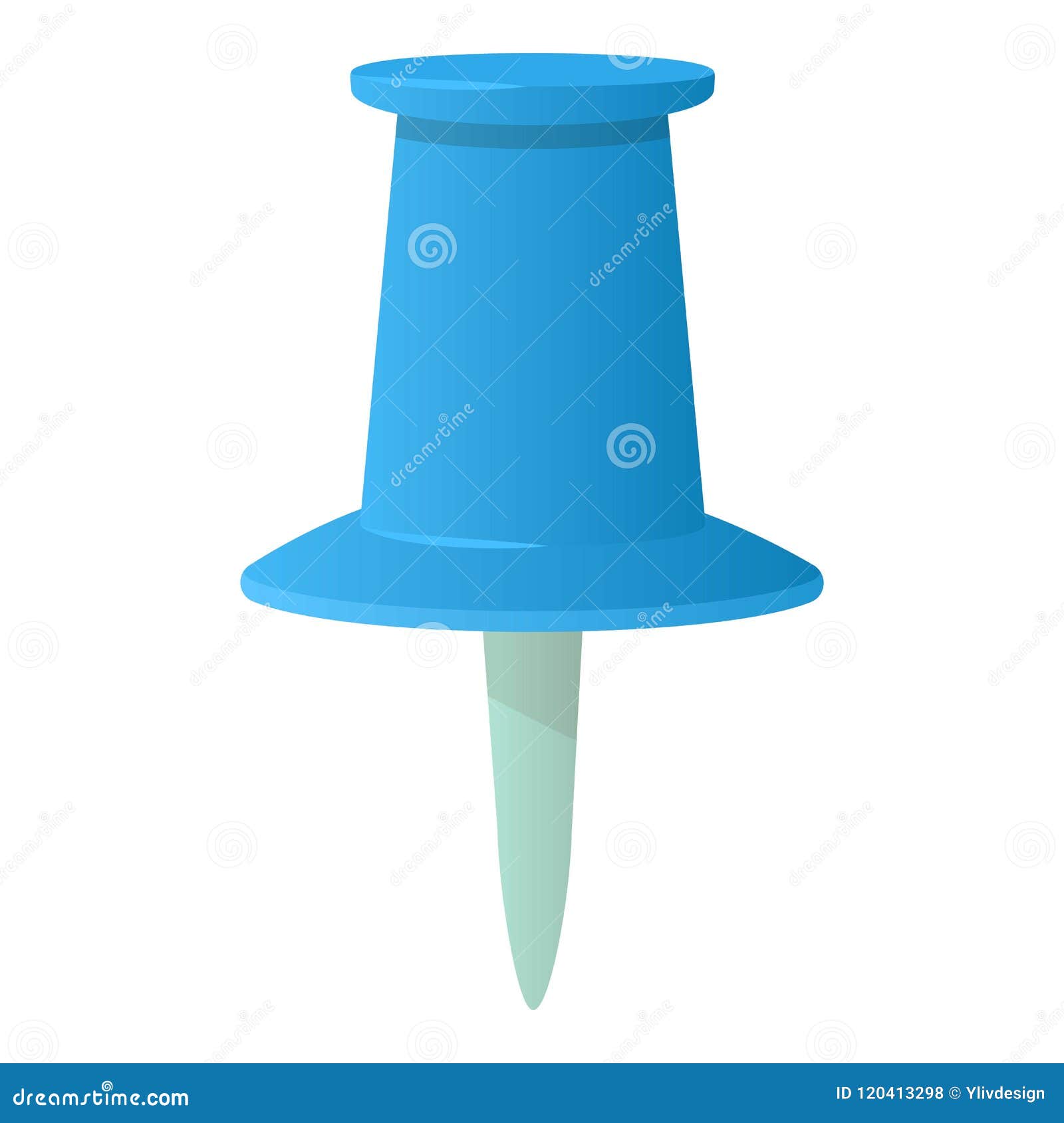 Pin icon, cartoon style stock vector. Illustration of glass - 120413298