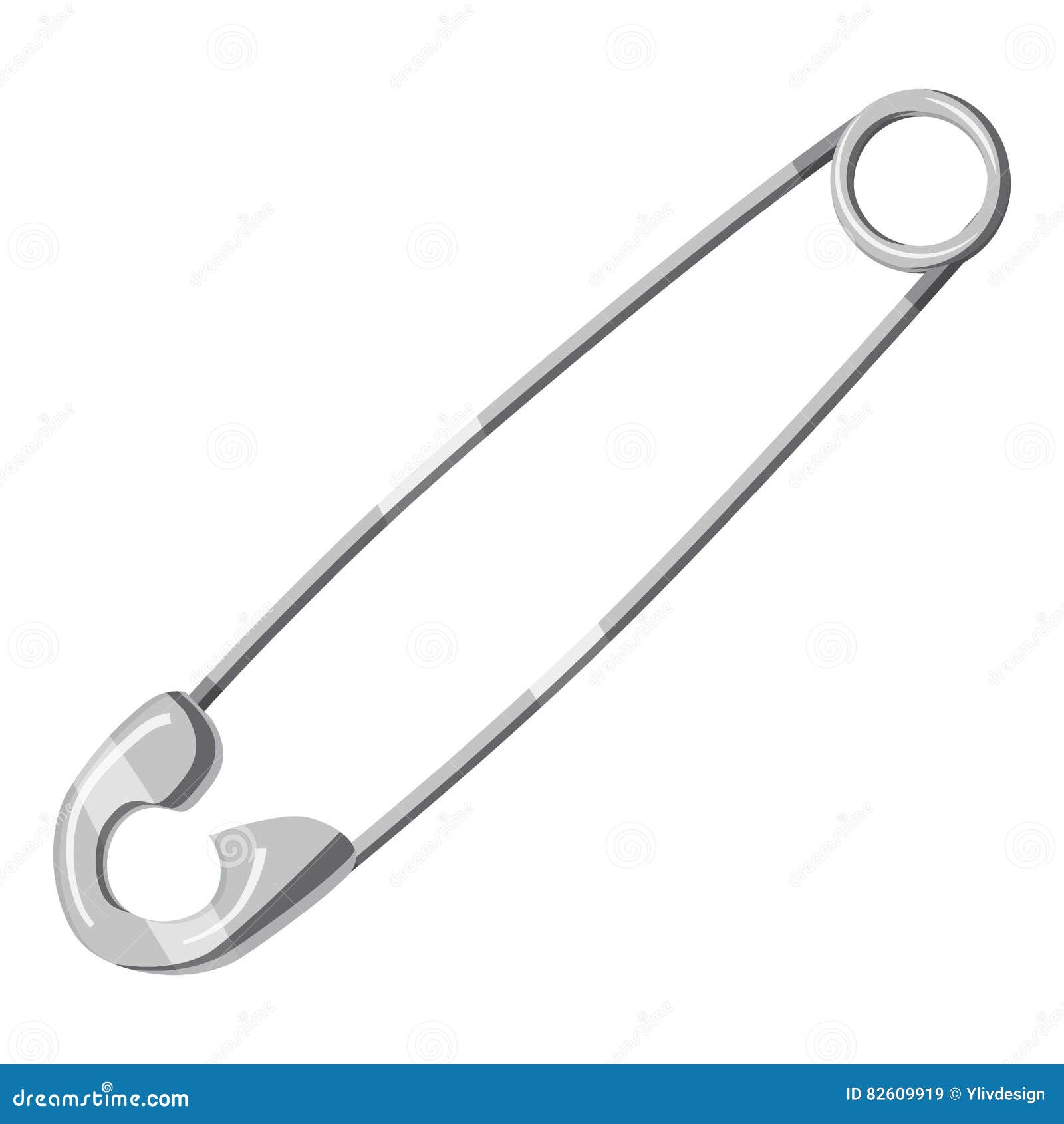 Pin icon, cartoon style stock vector. Illustration of sharp - 82609919