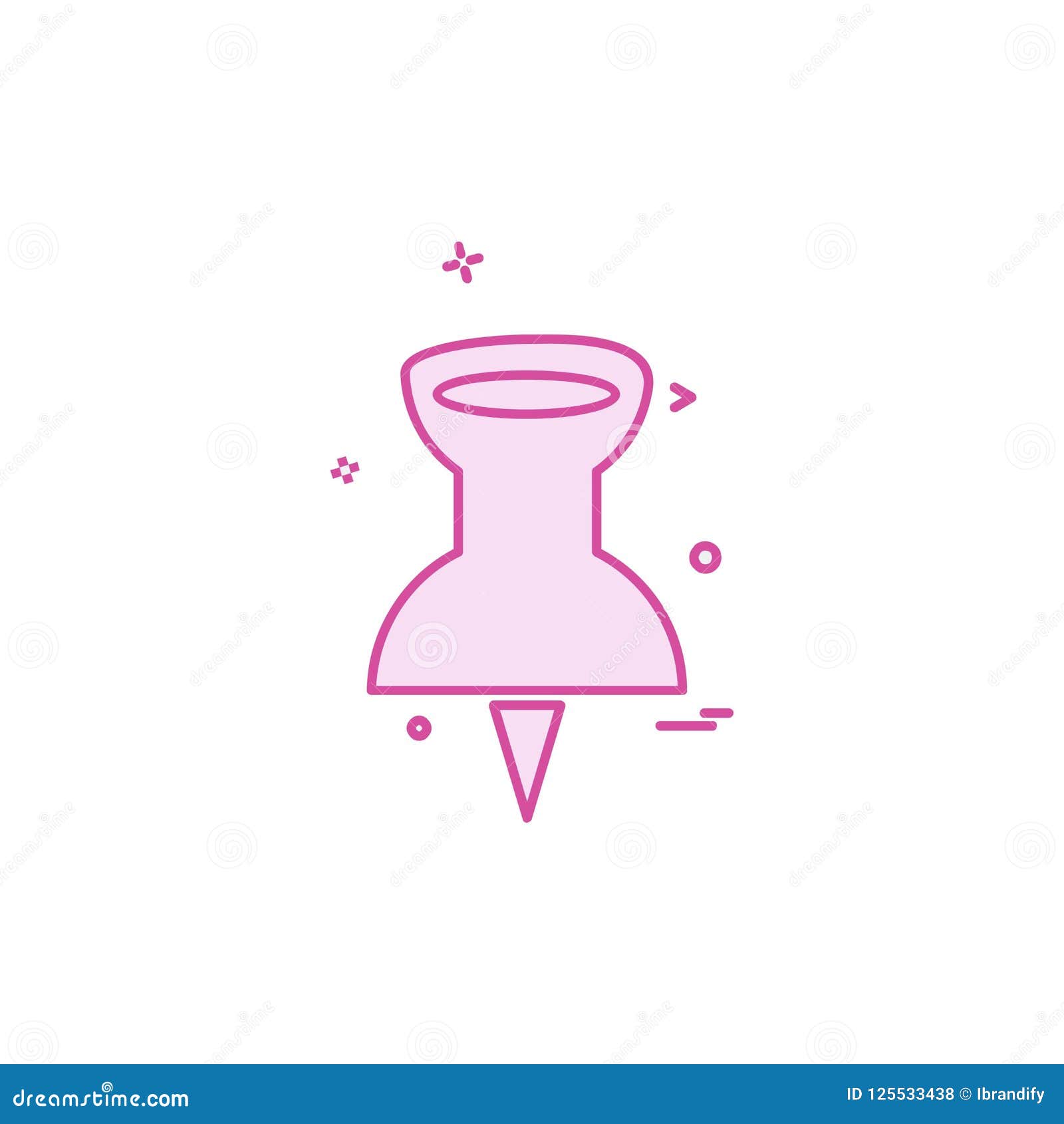 Pin icon design vector stock vector. Illustration of icon - 125533438