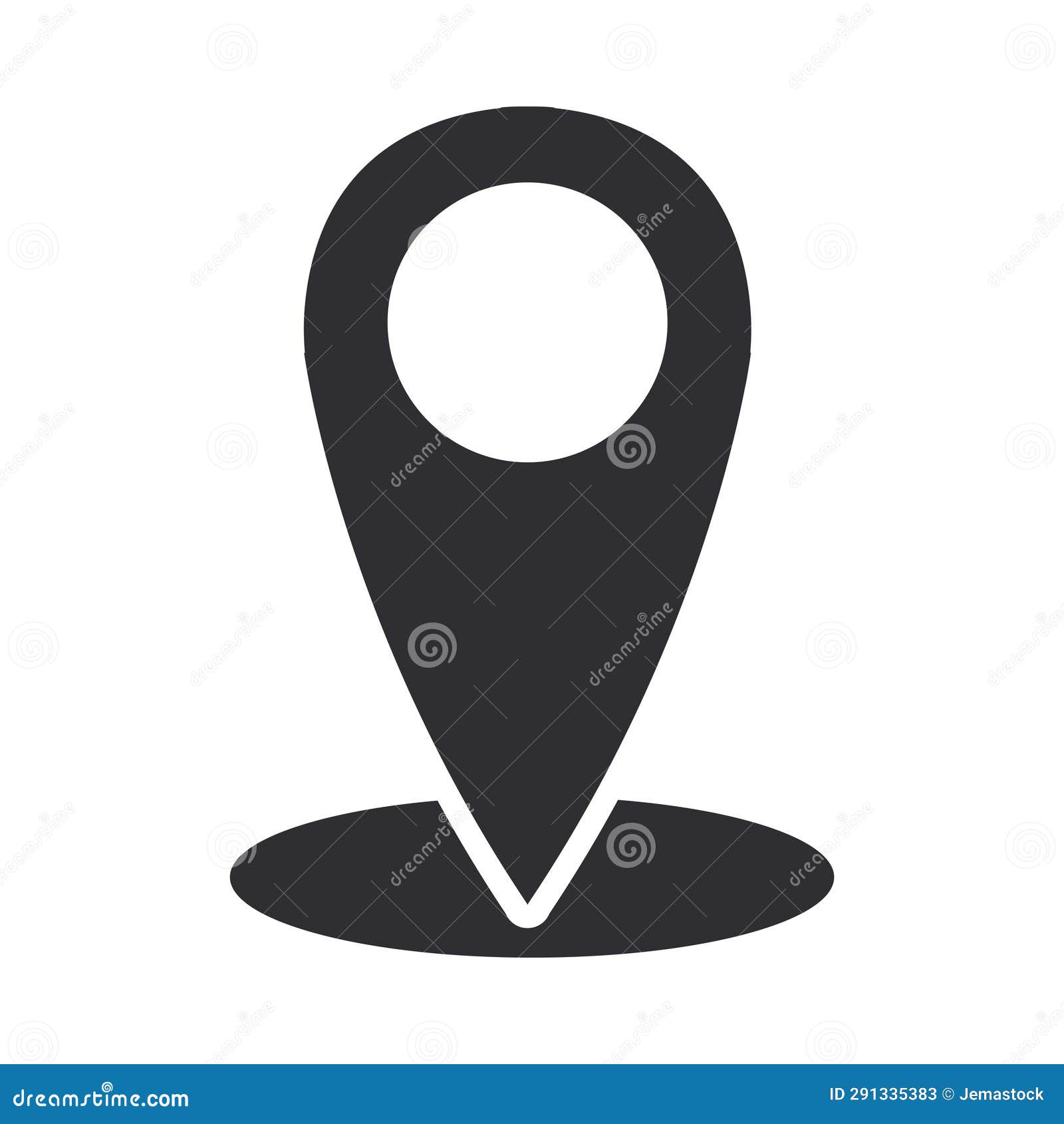 Pin icon location button stock illustration. Illustration of point ...