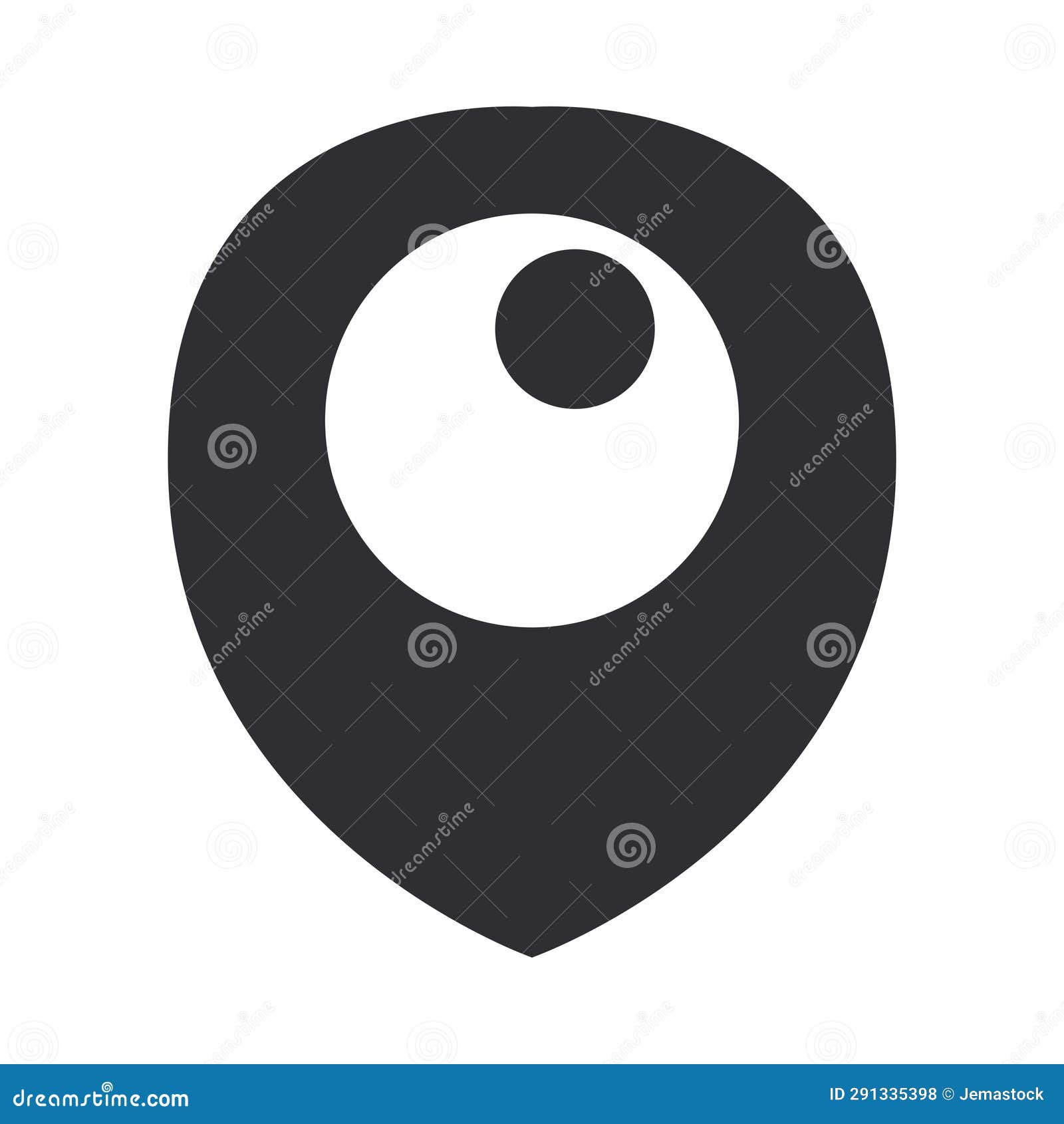 Pin Icon Location Pictogram Stock Illustration - Illustration of ...