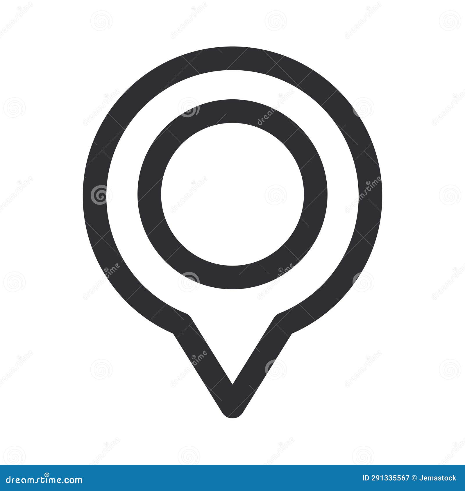 Pin Icon Location Vector Illustration Stock Illustration - Illustration ...