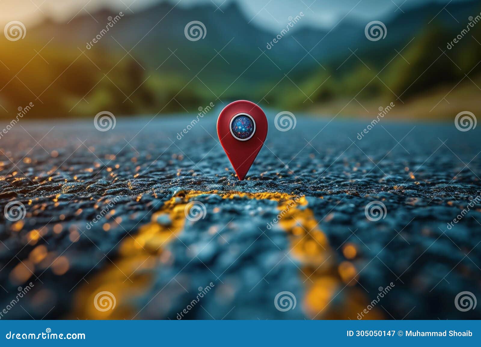 Pin Icon Marks Location on Map with Interconnected Route Lines Stock ...