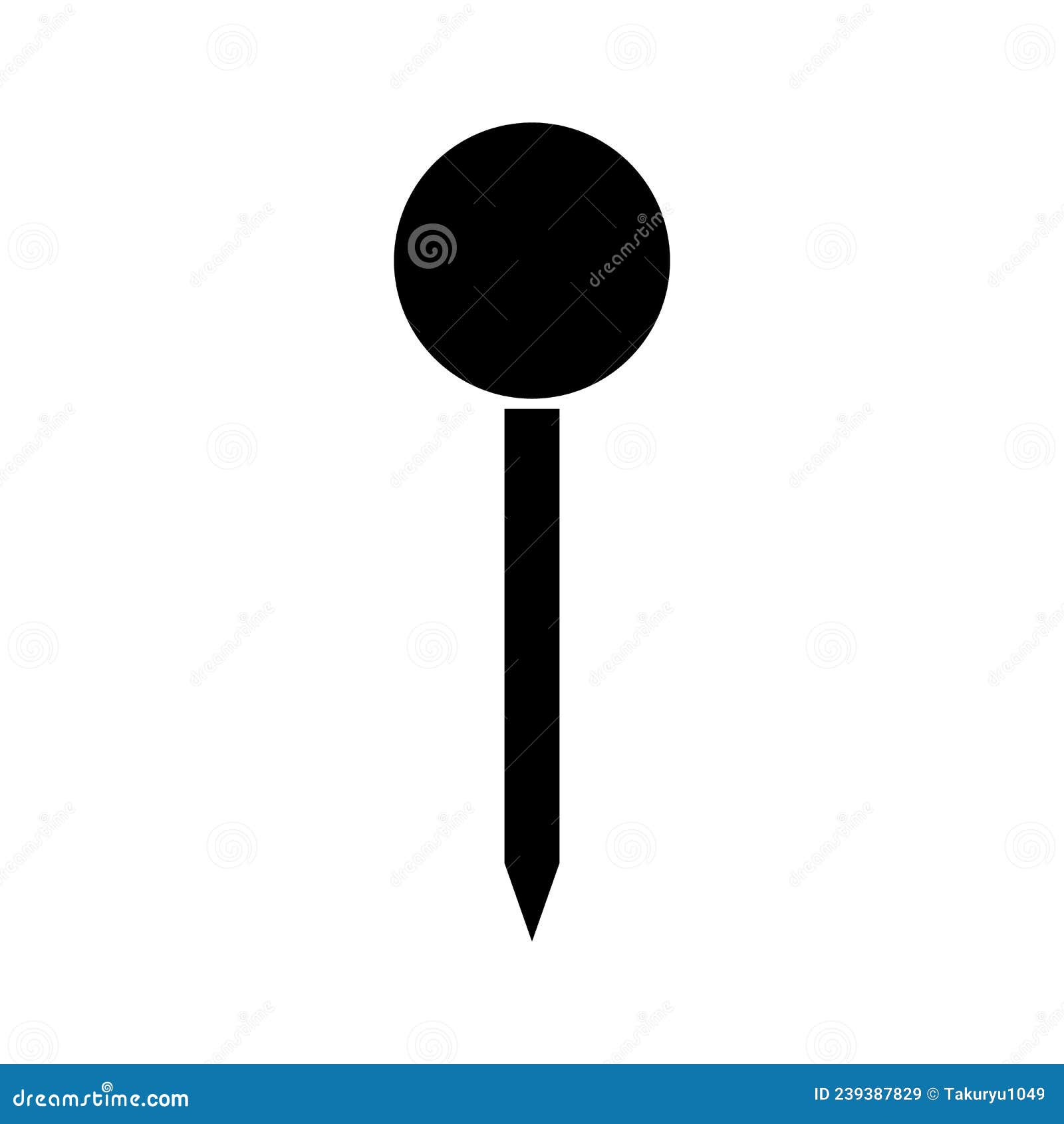 Pin Icon. Pin Silhouette. Vector. Stock Vector - Illustration of black ...