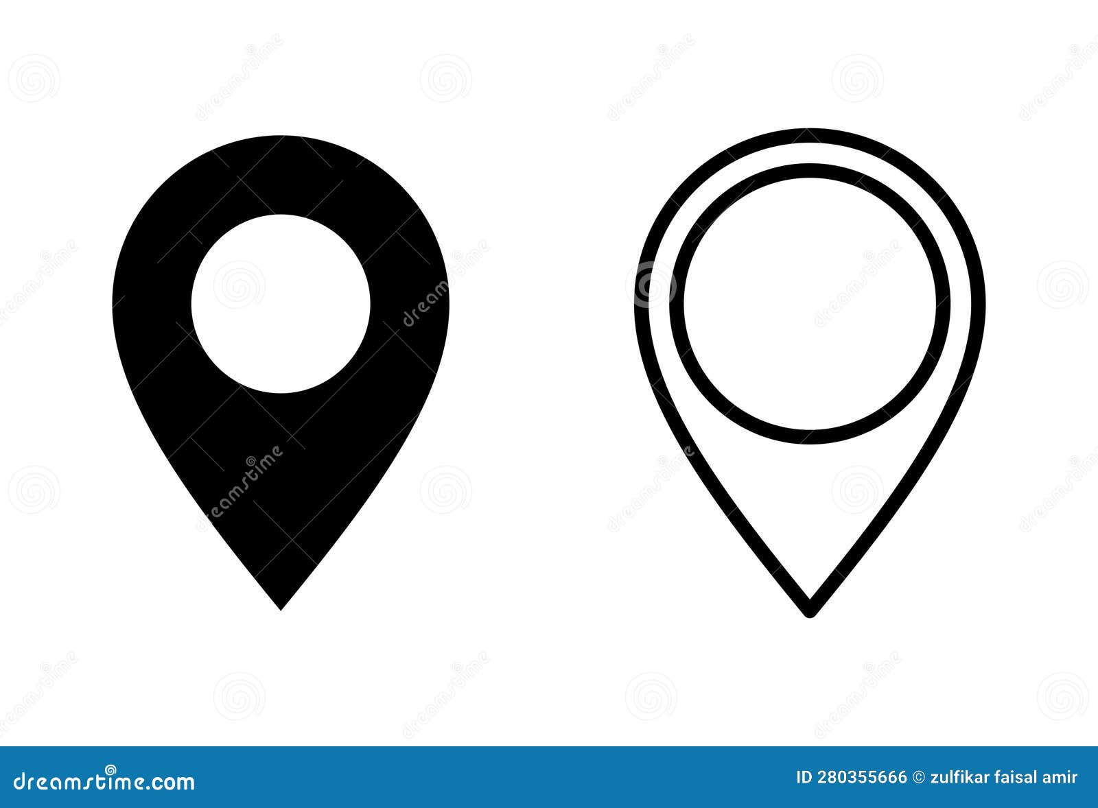 Pin Icon . Location Icon Vector. Destination Icon. Map Pin Stock Vector ...